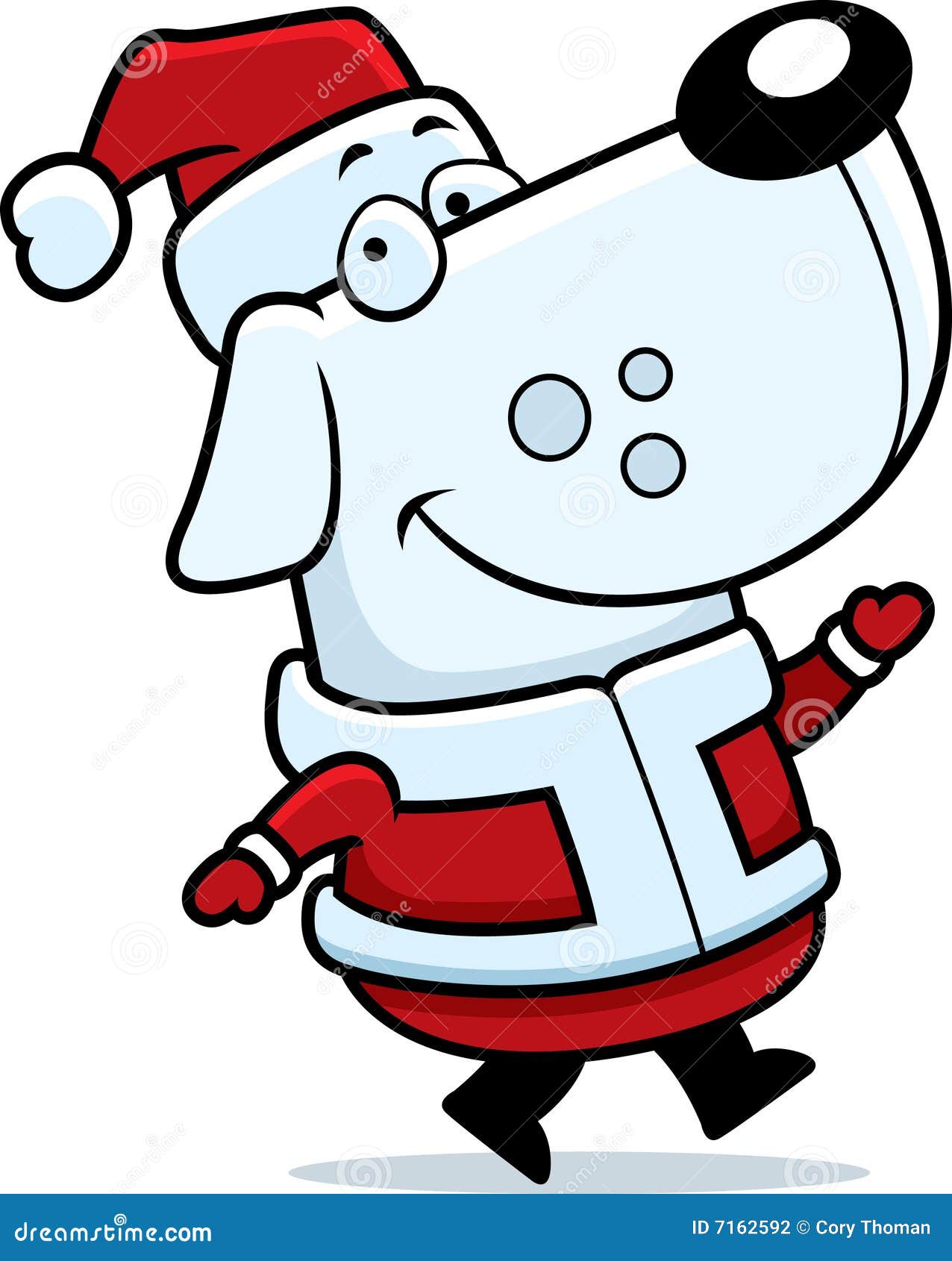 Santa Dog stock vector. Illustration of puppy, santa, happy - 7162592