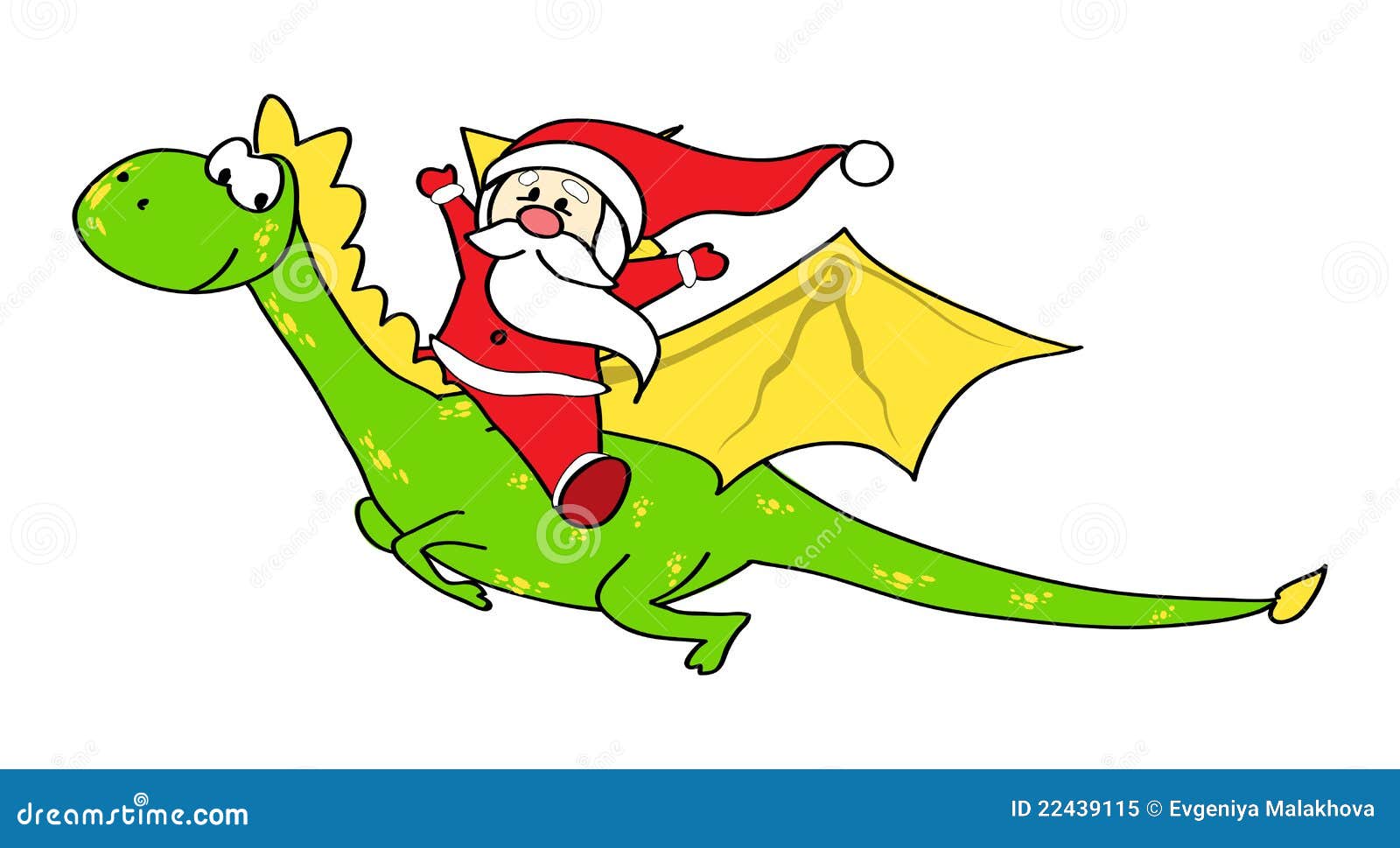 Santa on dragon stock vector. Illustration of cartoon - 22439115