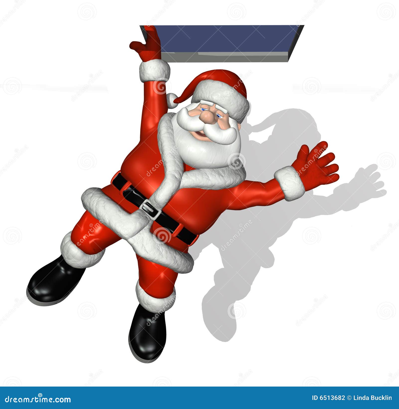 Santa Drops by stock illustration. Illustration of funny - 6513682