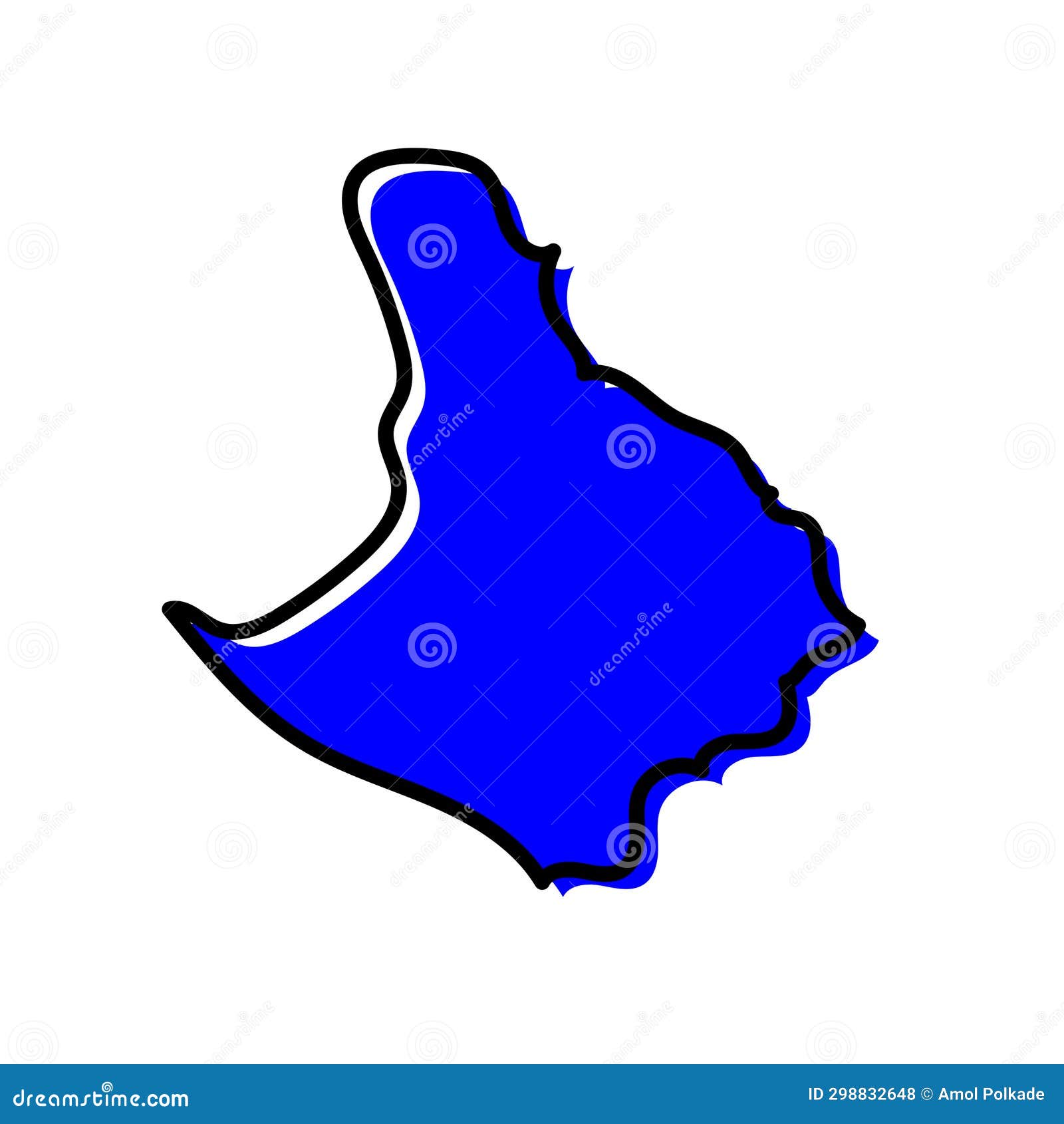 Santa Elena State Map Vector Design Stock Illustration - Illustration ...