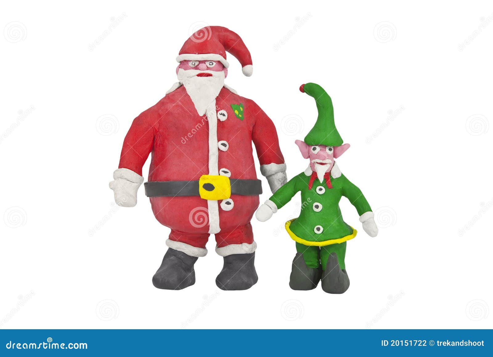 Santa and the Elf stock photo. Image of figure, noel - 20151722