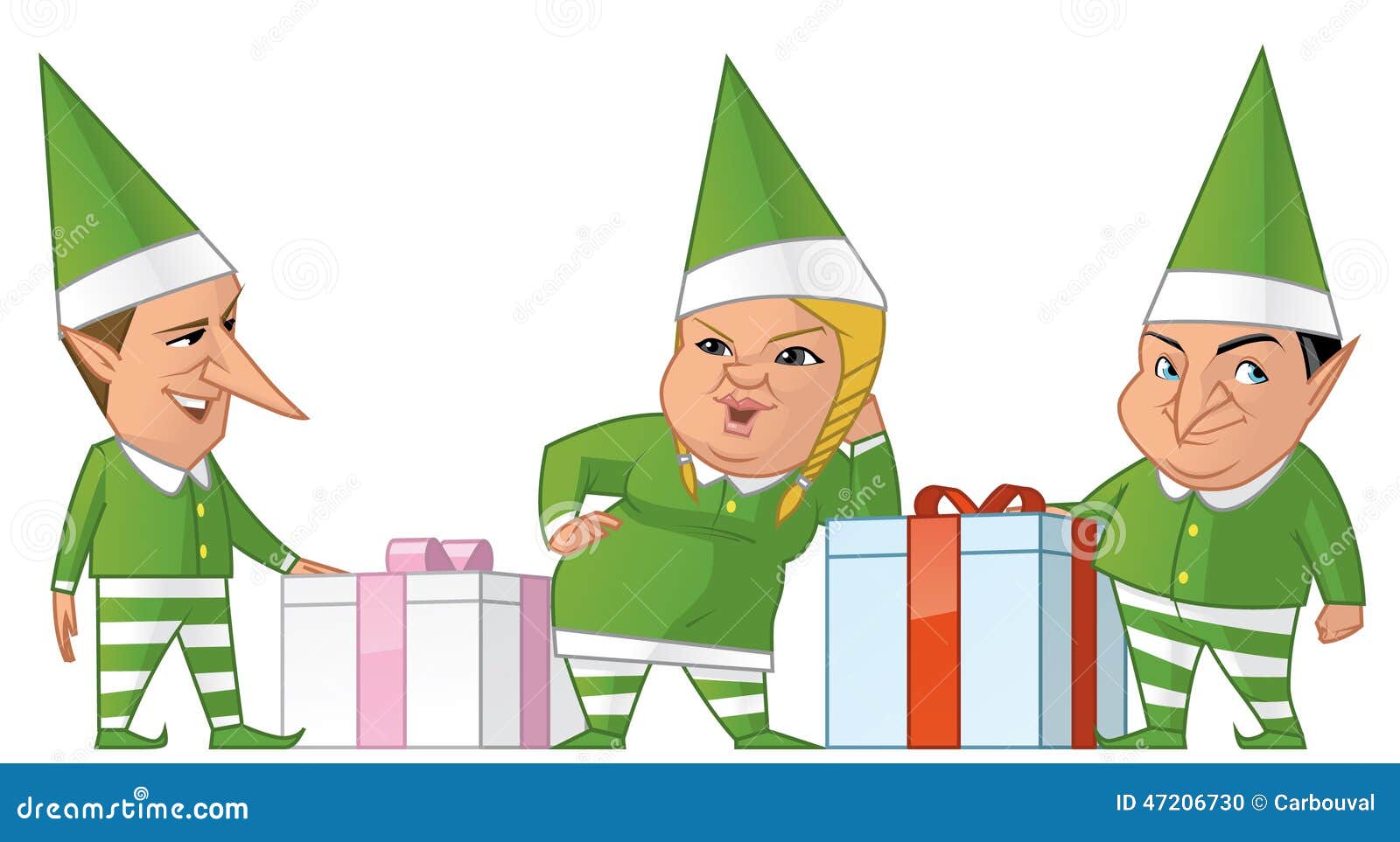 Santa elfs stock illustration. Illustration of holidays - 47206730