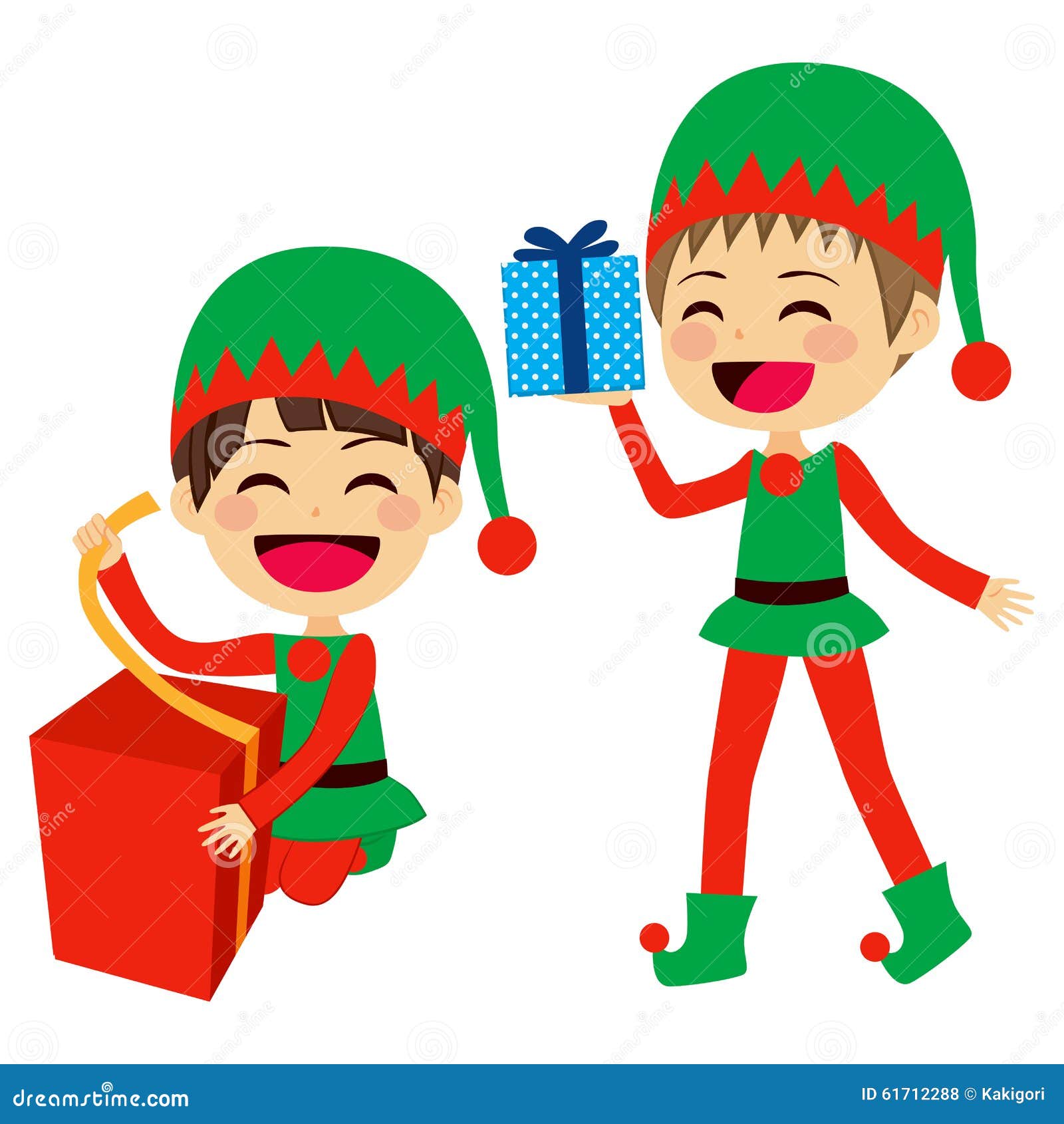 Santa Elves Helpers stock vector. Illustration of fairy - 61712288
