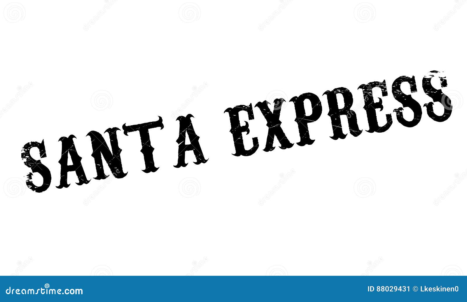 Santa Express-Stempel stock abbildung. Illustration von mateo - 88029431