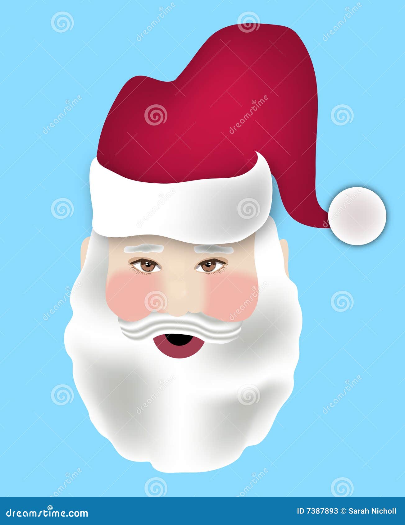 Santa Face stock illustration. Illustration of saint, colourful - 7387893