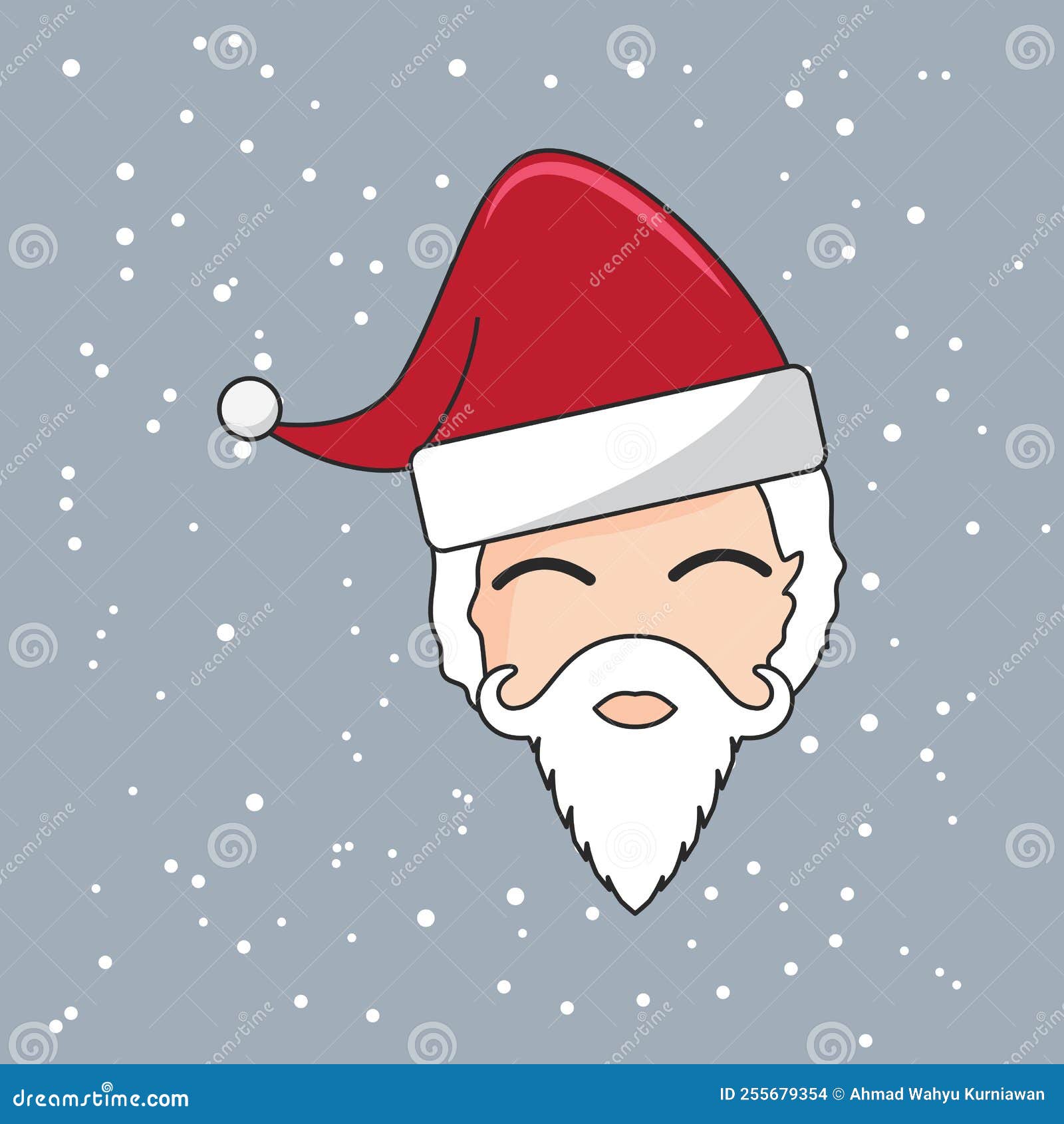 Santa Face Cartoon Character Icon Stock Vector - Illustration of ...