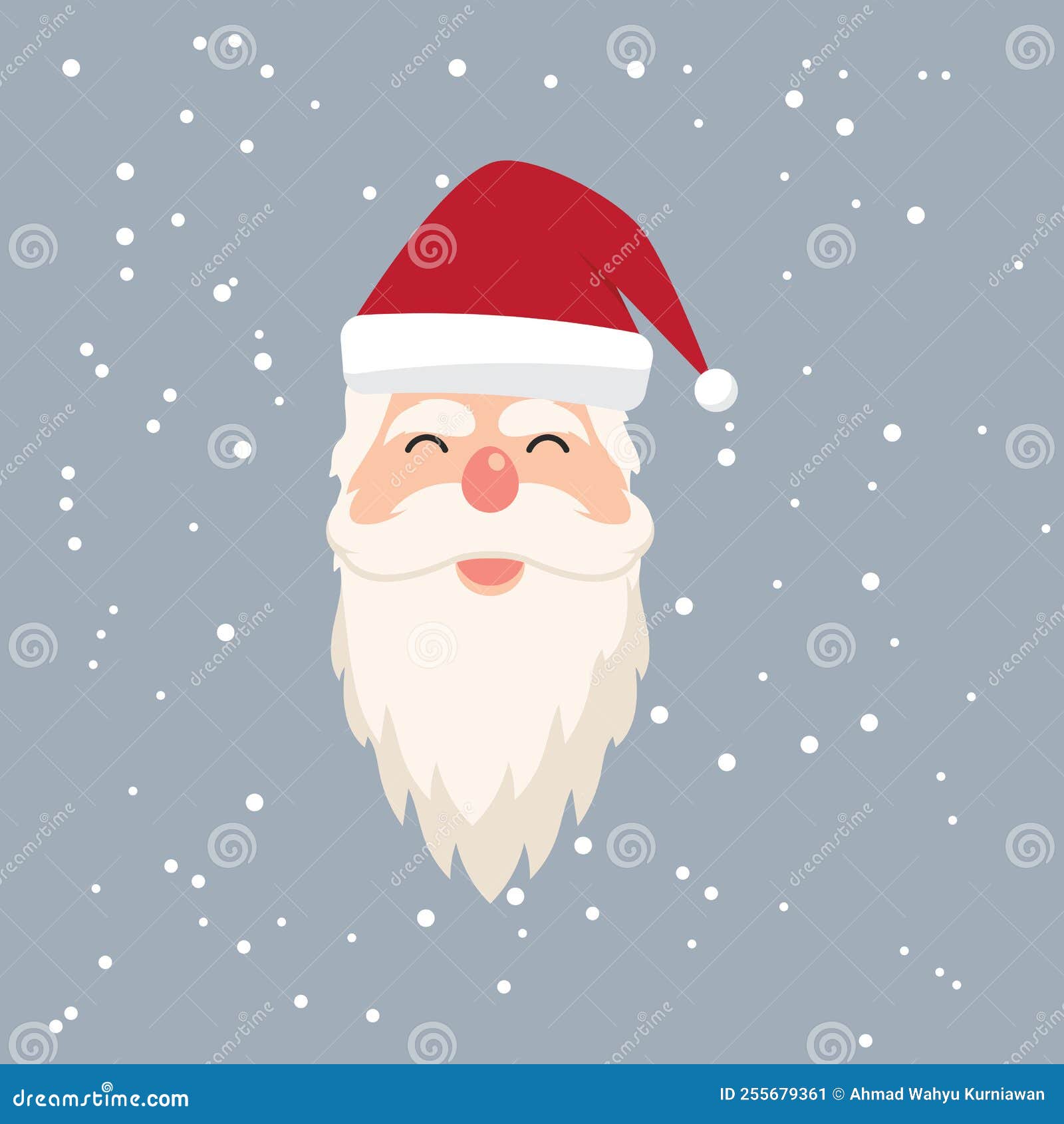 Santa Face Cartoon Character Icon Stock Vector - Illustration of ...