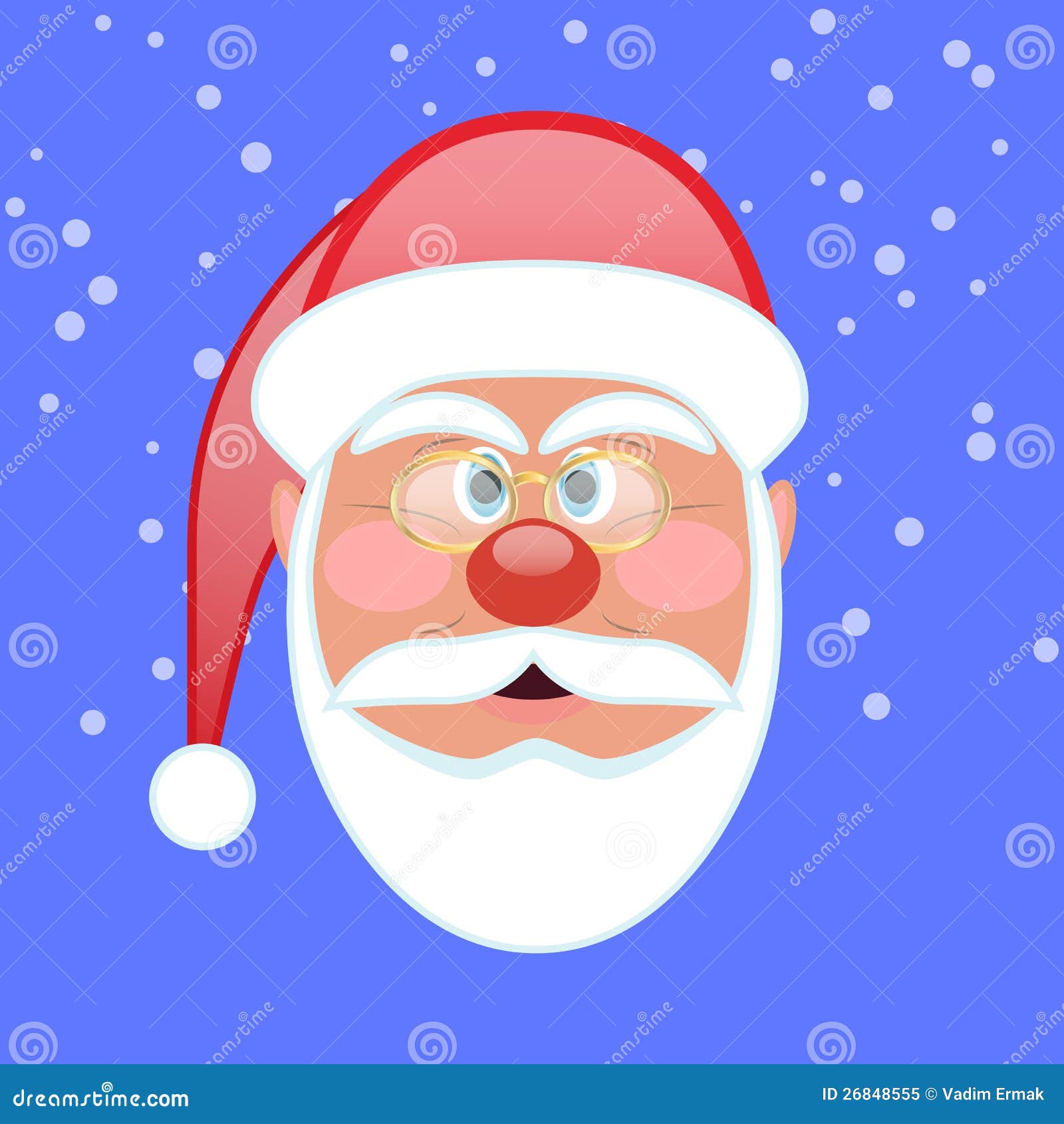 Santa face icon stock vector. Illustration of blue, design - 26848555