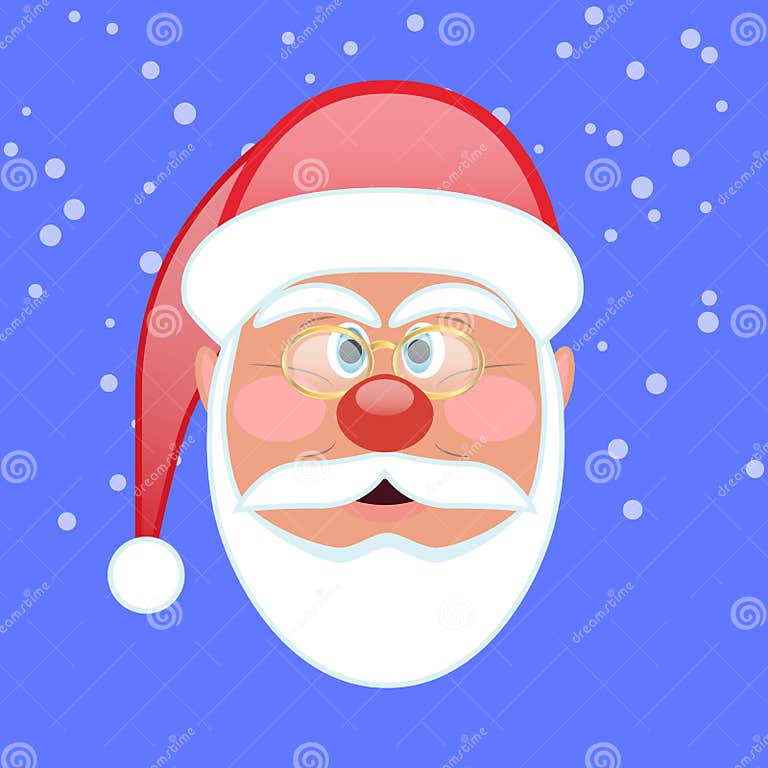Santa face icon stock vector. Illustration of blue, design - 26848555