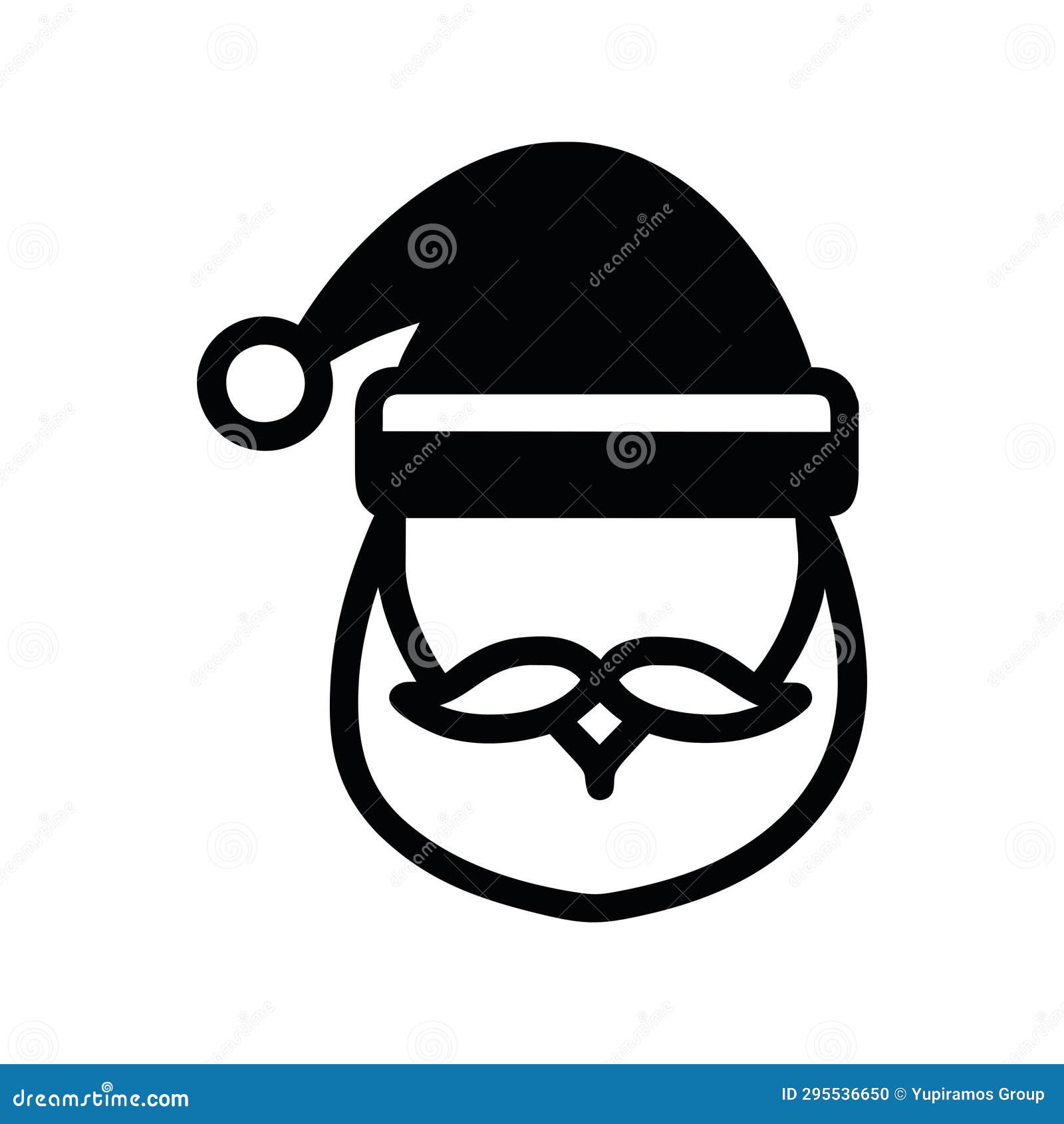 Santa face icon stock vector. Illustration of christmas - 295536650