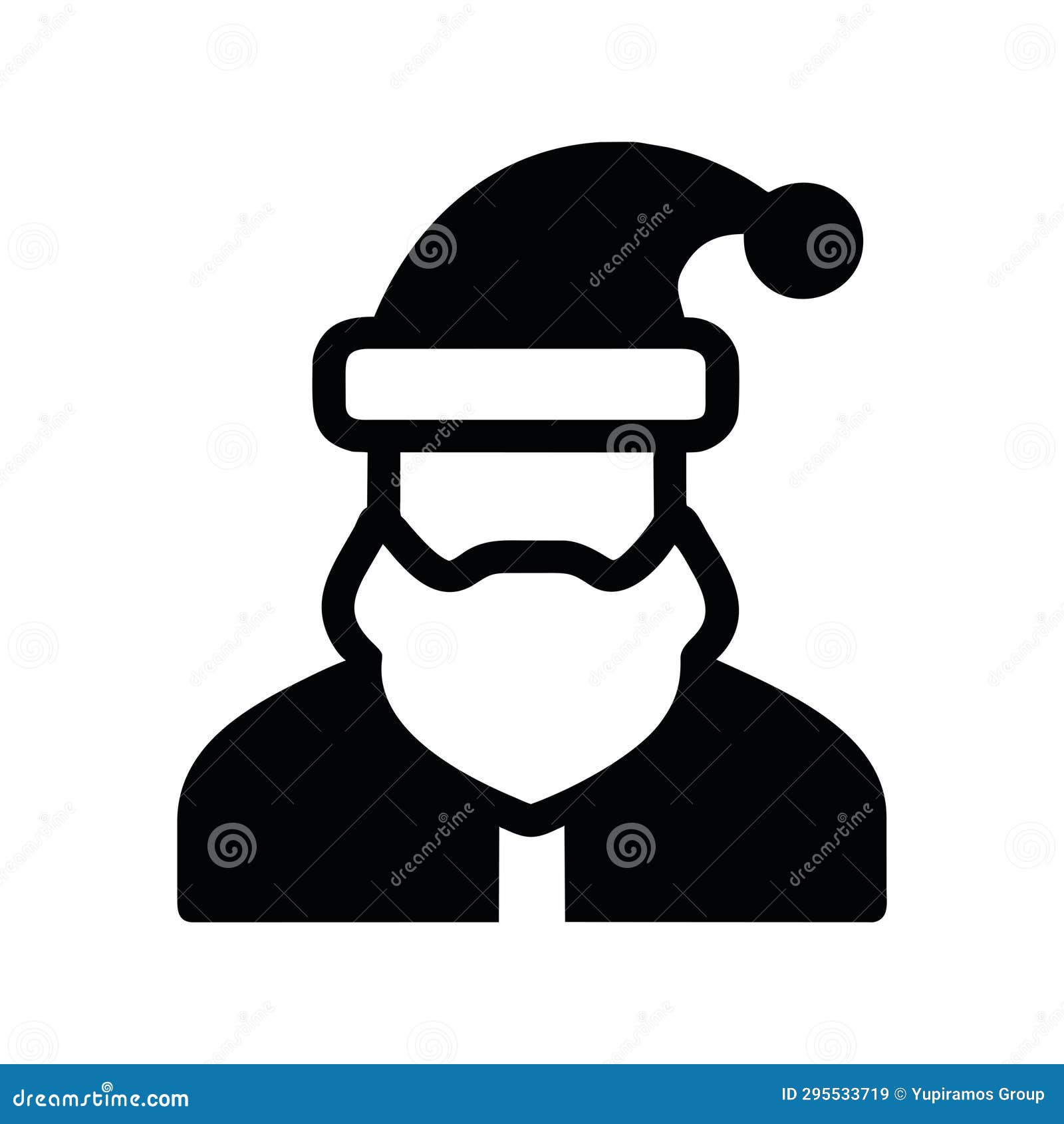 Santa Face Icon Illustration Stock Vector - Illustration of vector ...