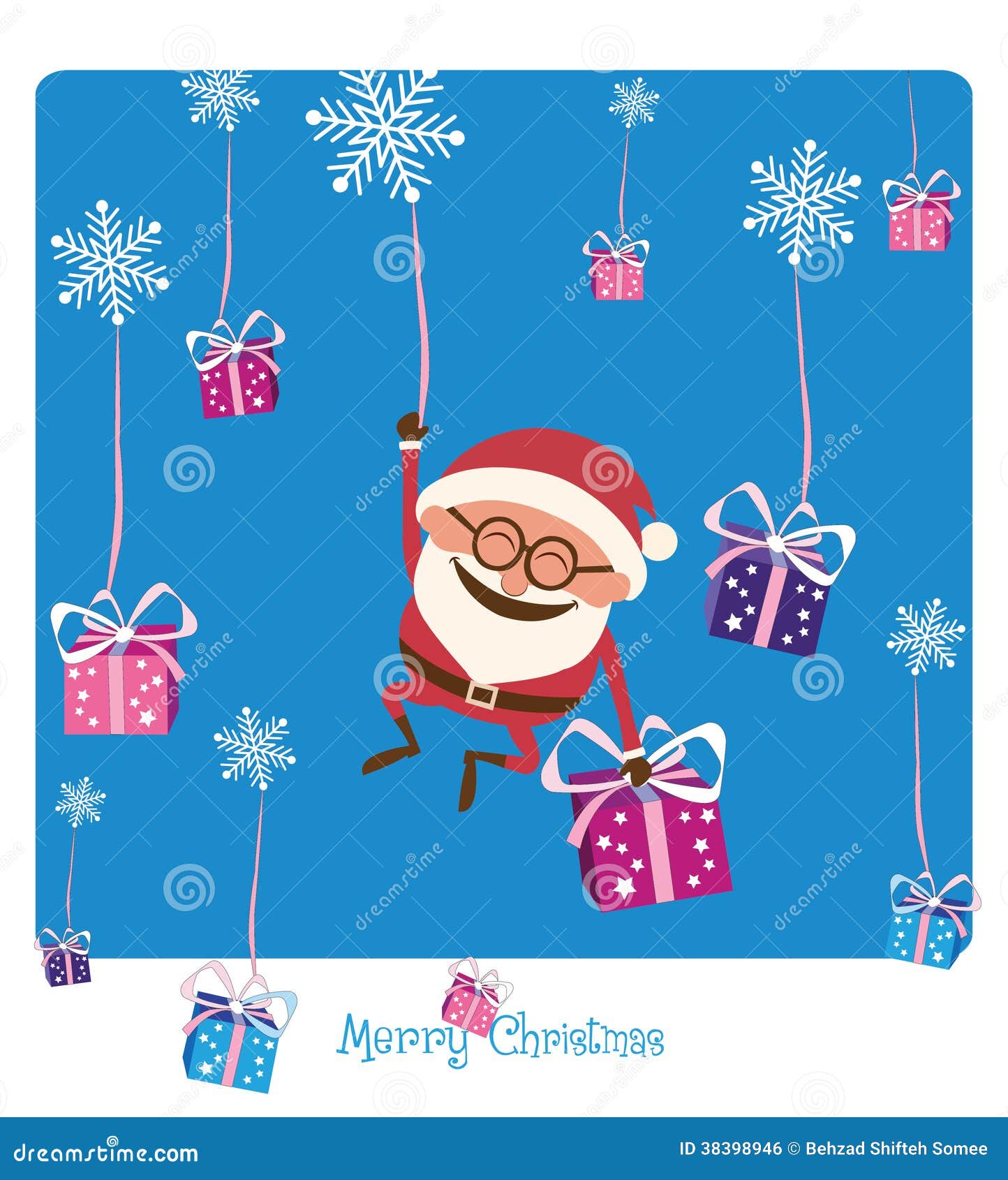 Santa Falling With Christmas Gifs Royalty-Free Stock Image ...