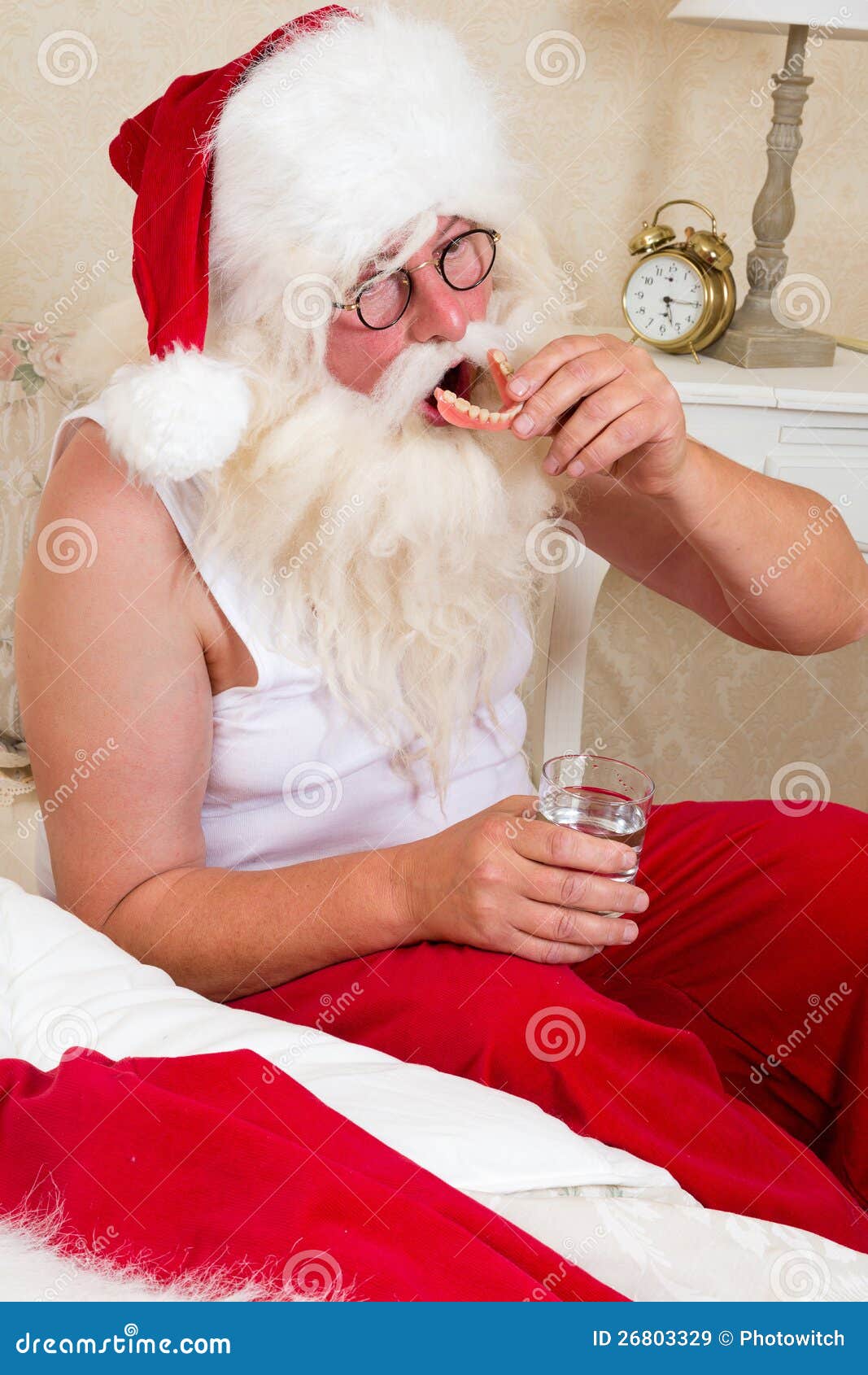 Santa with false teeth stock image. Image of dentures - 26803329