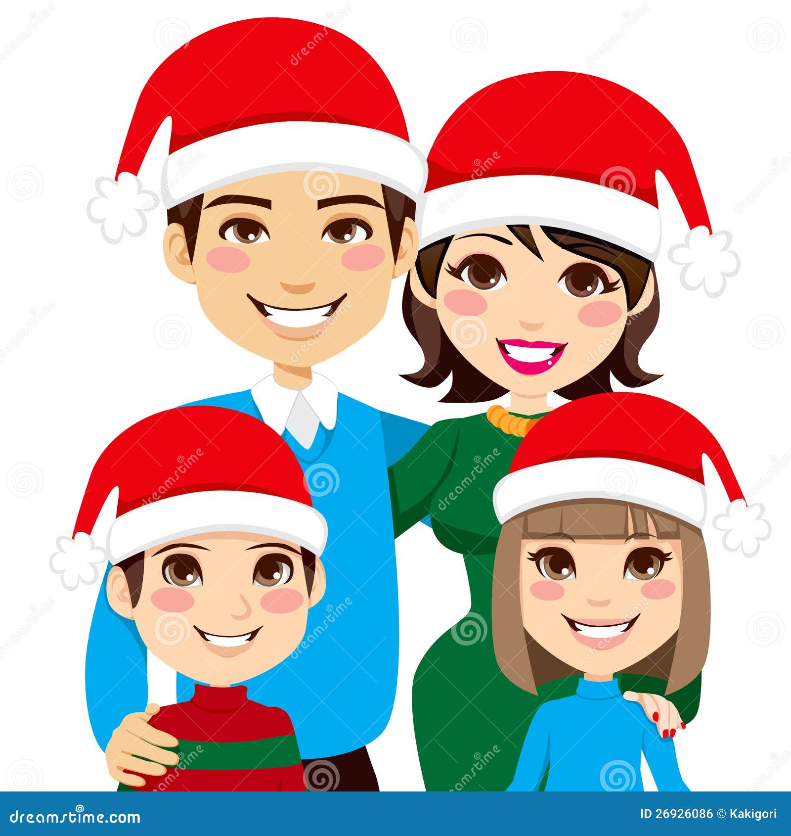 Santa Family Portrait stock vector. Illustration of hold - 26926086