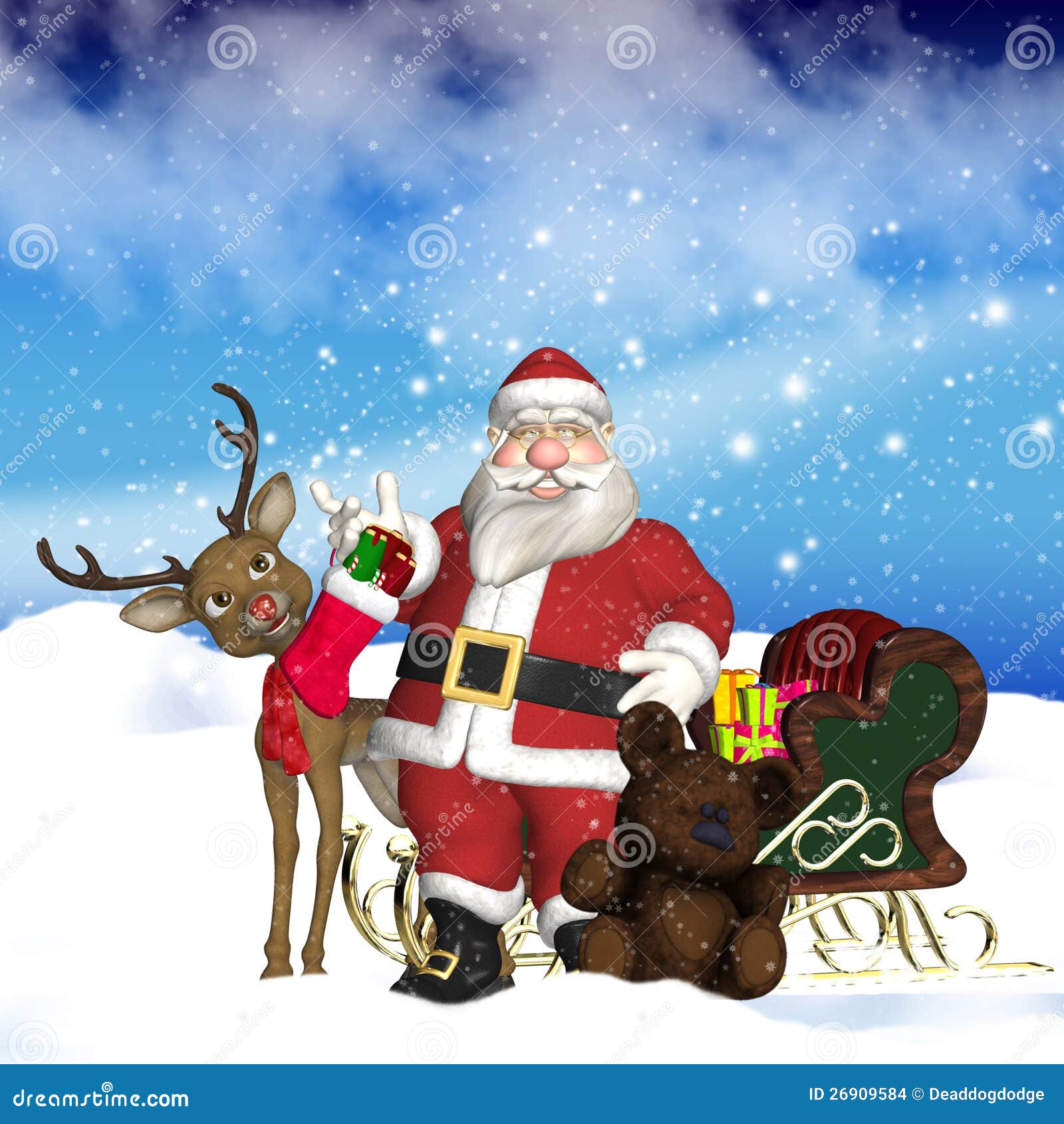 Santa / Father Christmas stock illustration. Illustration of paper ...