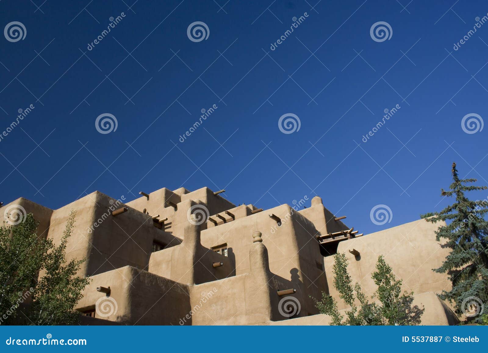 Adobe Mud Multi-storied Buildings In Pueblo Village That Have Been ...