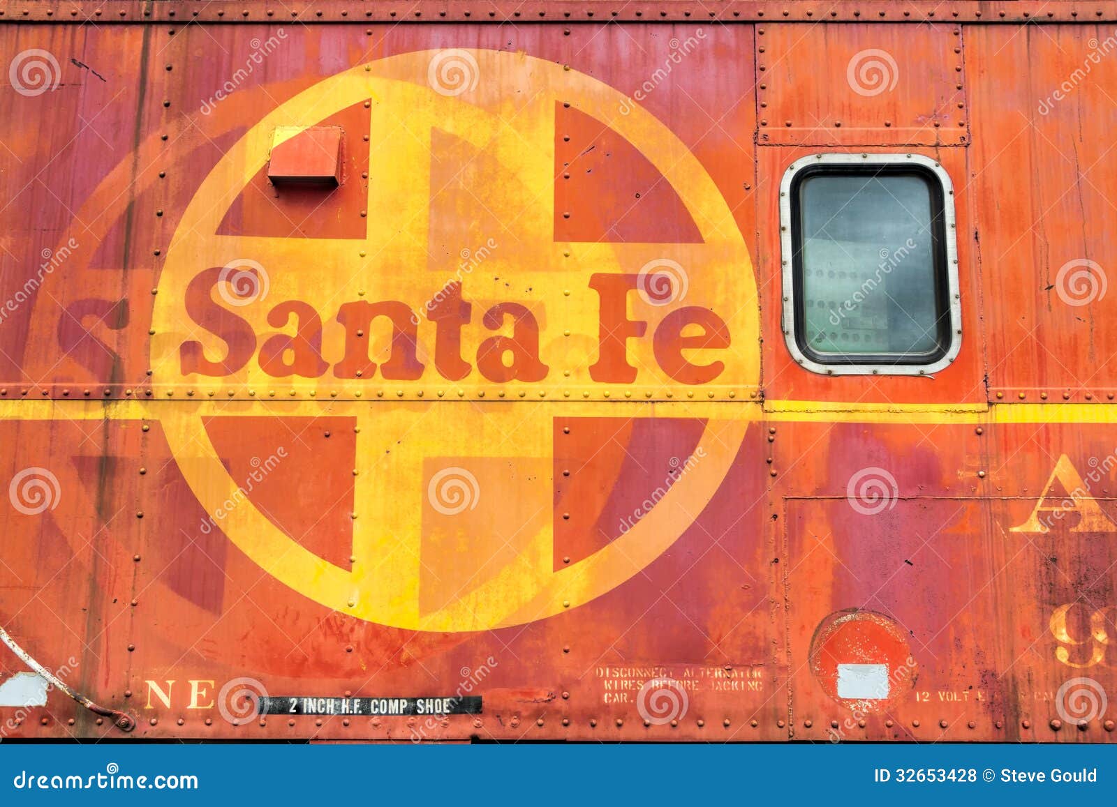 Santa Fe Railroad Logo Old Train Car Editorial Stock Photo - Image of ...