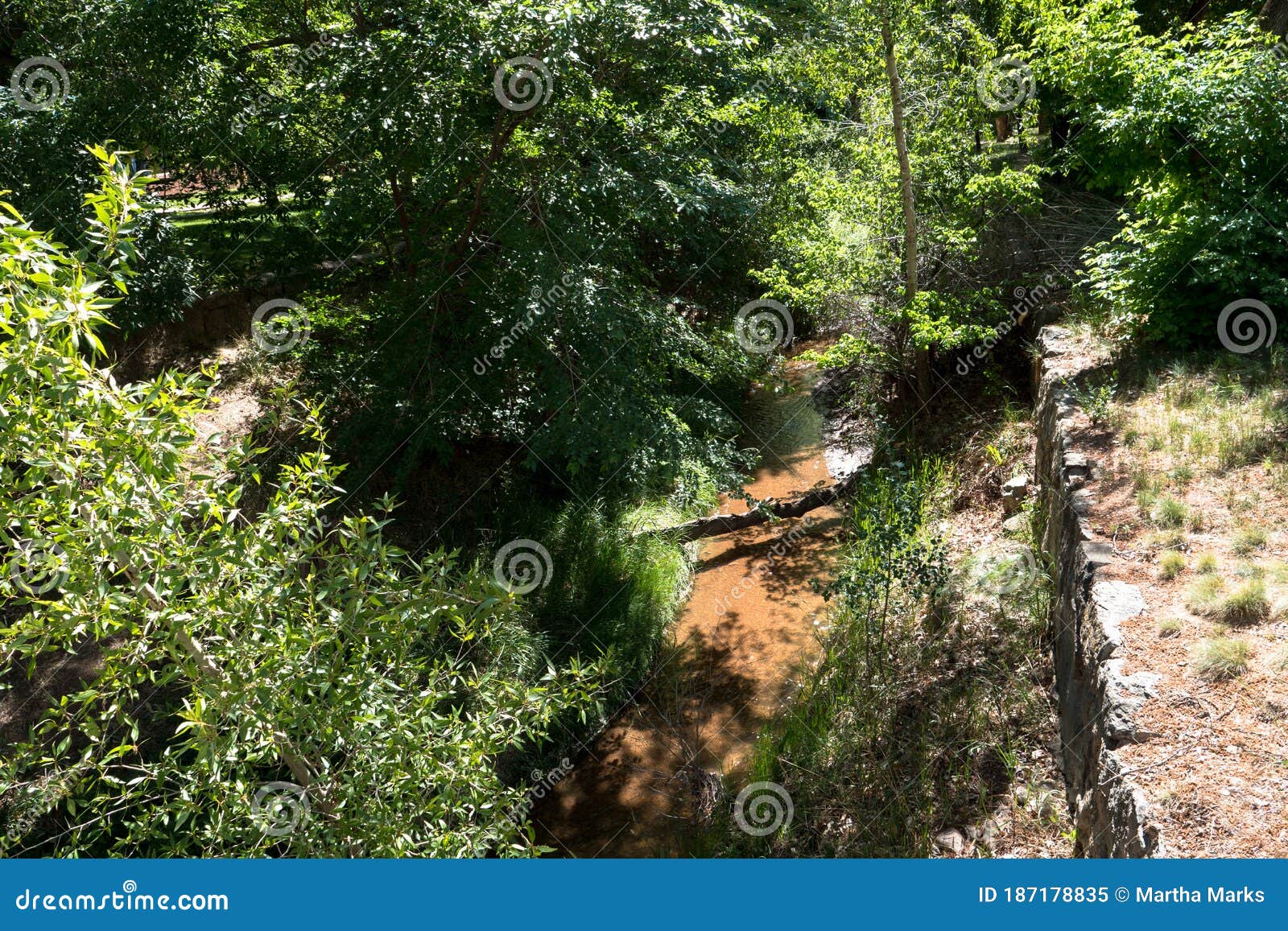 Santa Fe River in Downtown Santa Fe, New Mexico Stock Image - Image of ...