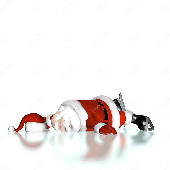 Santa Fell Ice Skating stock illustration. Illustration of claus - 24650131