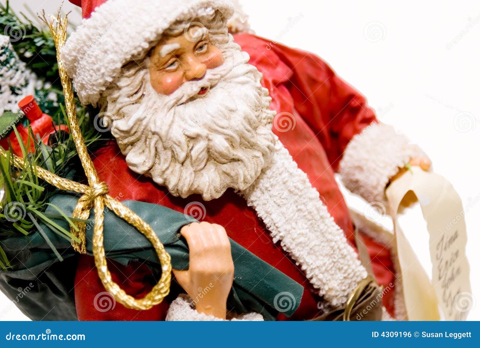 Santa Figurine/Gifts and List Stock Photo - Image of smiling, jolly ...