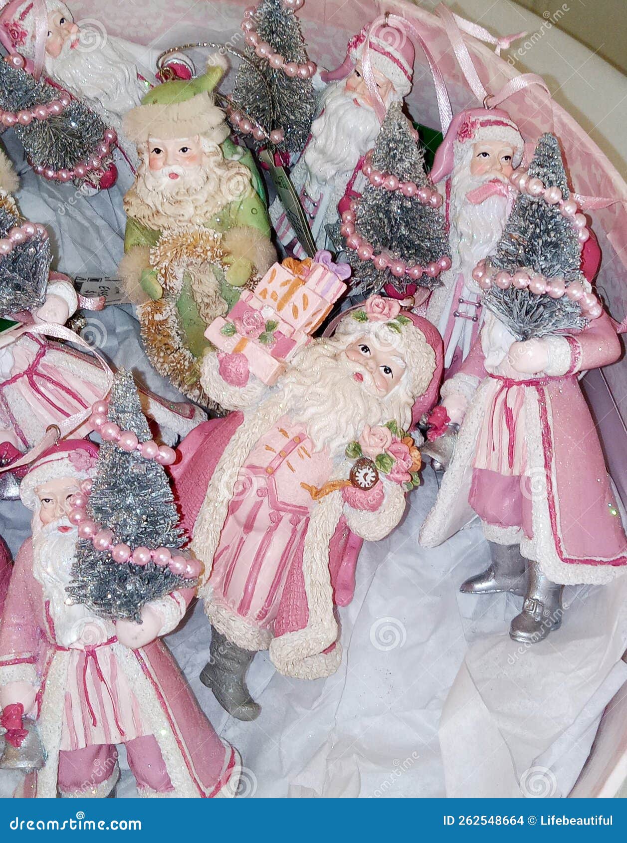 Santa figurines stock photo. Image of purple, colorful - 262548664