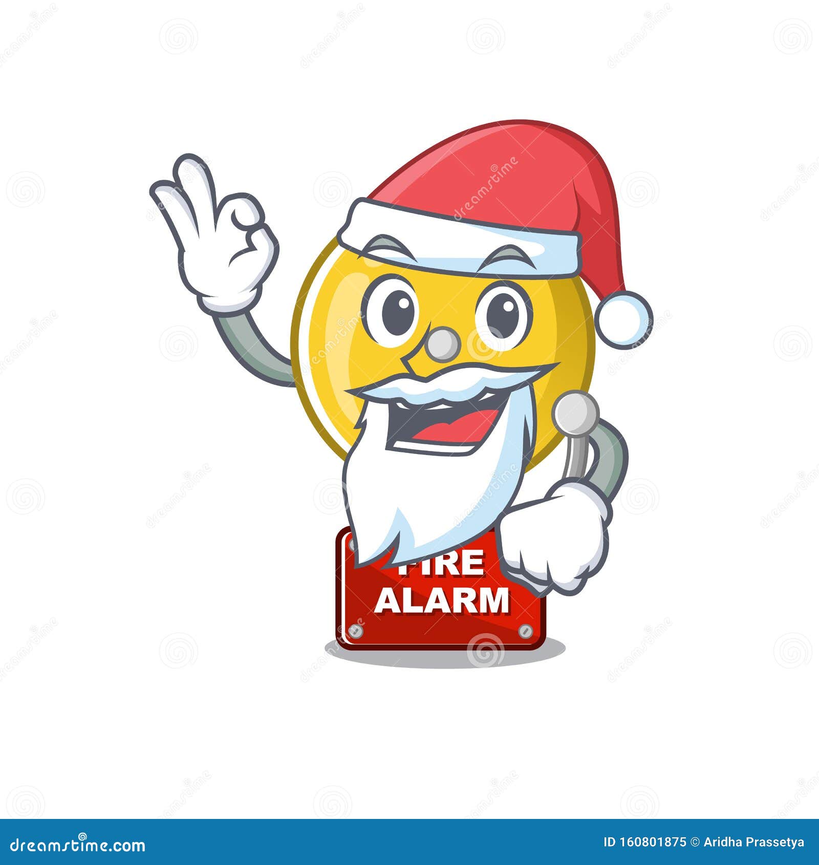 Santa Fire Alarm in the a Cartoon Stock Vector - Illustration of ...