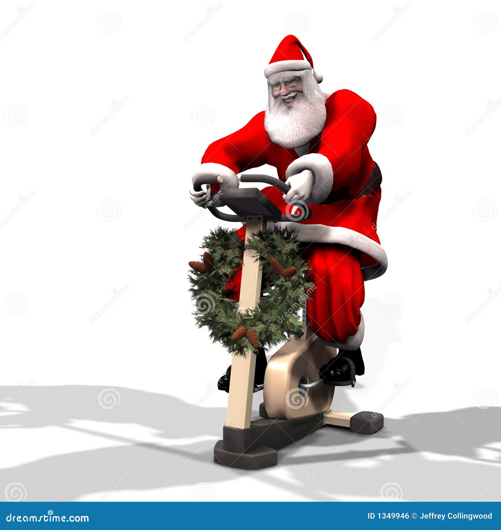 Santa Fitness 2 stock illustration. Illustration of white - 1349946