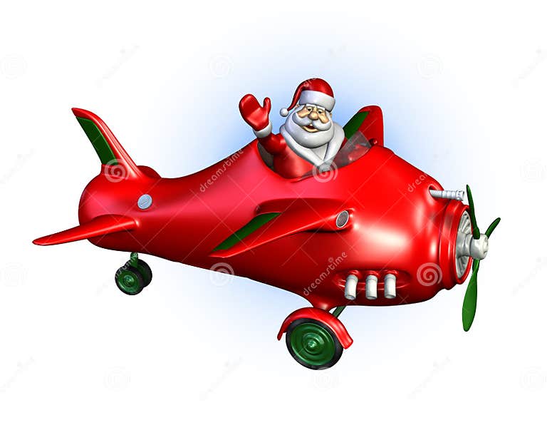Santa Flying a Plane 2 stock illustration. Illustration of pilot - 1449622