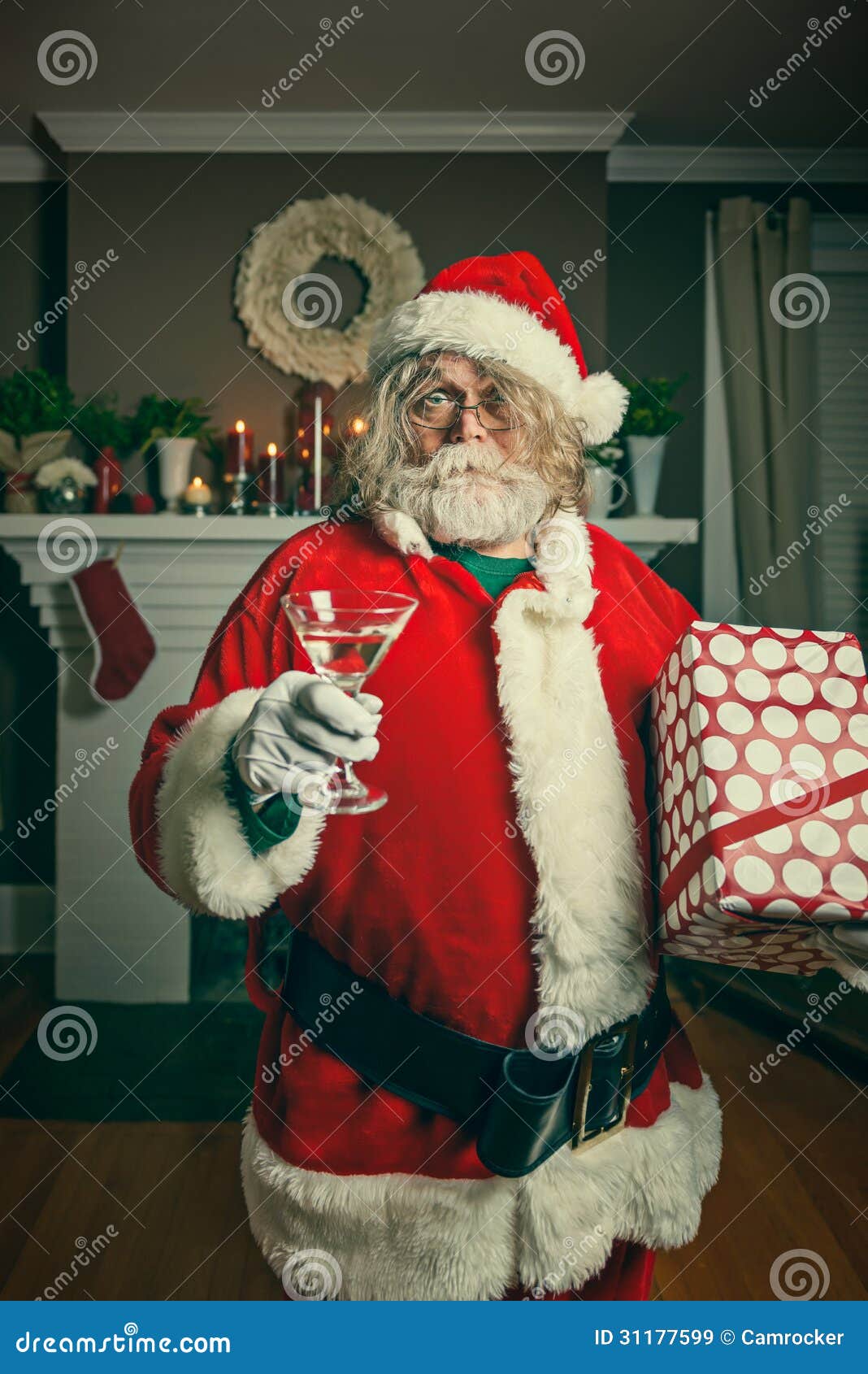Santa Getting Wasted on Christmas Má Imagem de Stock - Imagem de ...