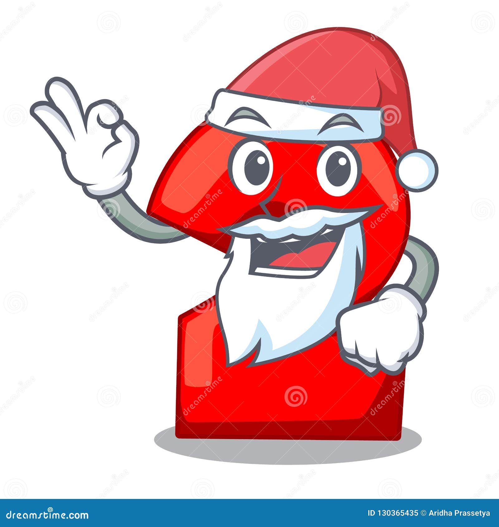 Santa with Gift Number Four Isolated on the Mascot Stock Vector ...
