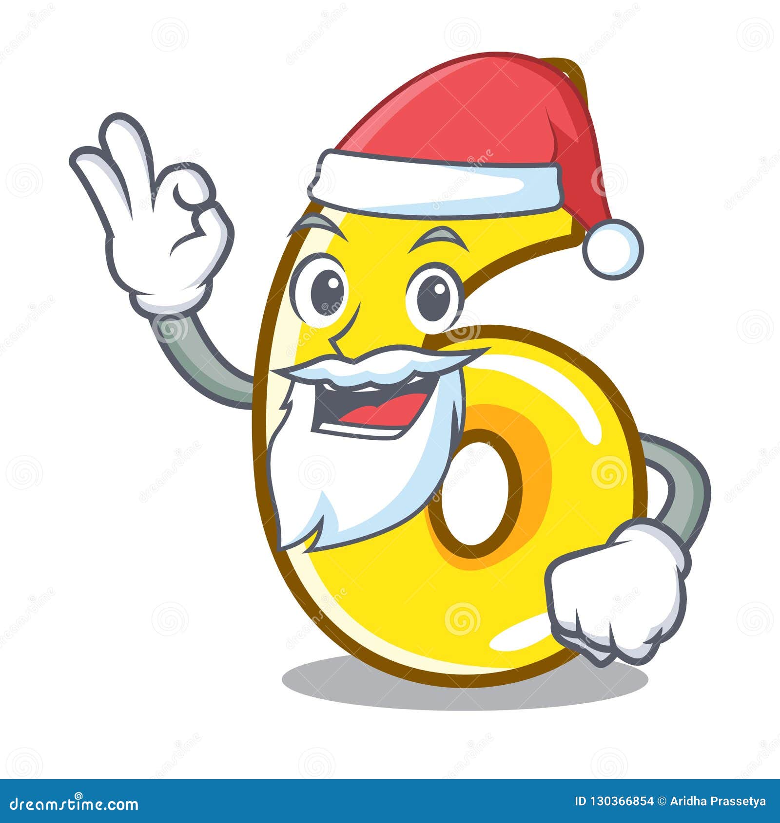 Santa with Gift Number Four Isolated on the Mascot Stock Vector ...