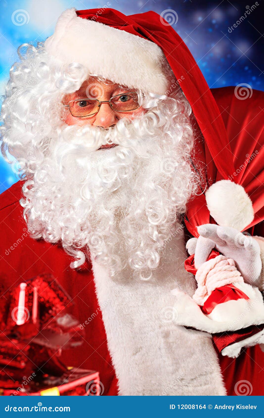 Santa gifts stock photo. Image of festive, saint, smile - 12008164