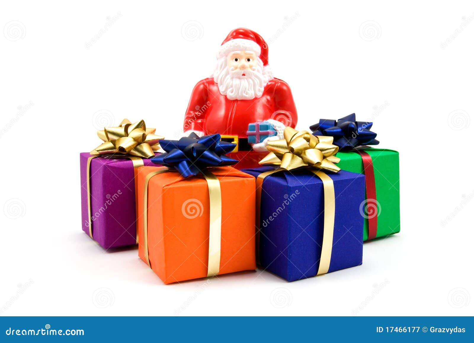 Santa and gifts stock image. Image of isolated, anniversary - 17466177