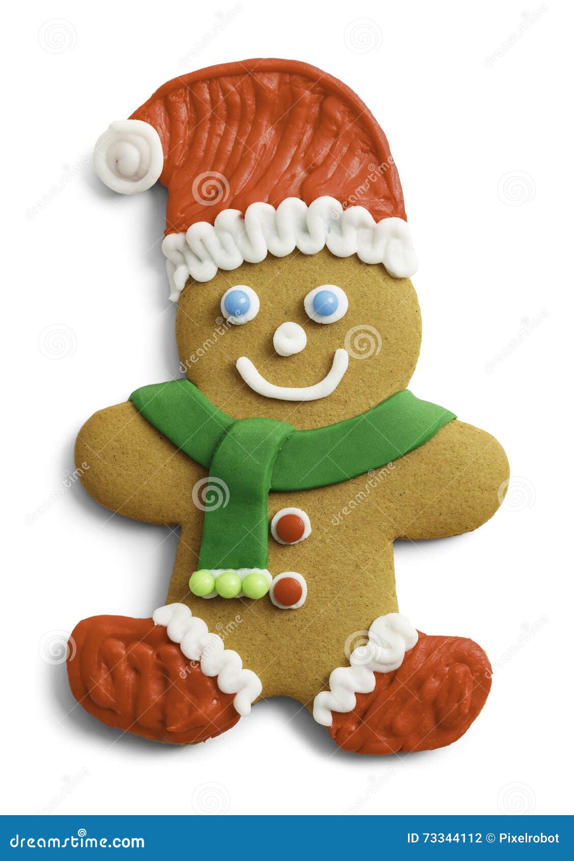 Santa Gingerbread Cookie stock photo. Image of decoration - 73344112