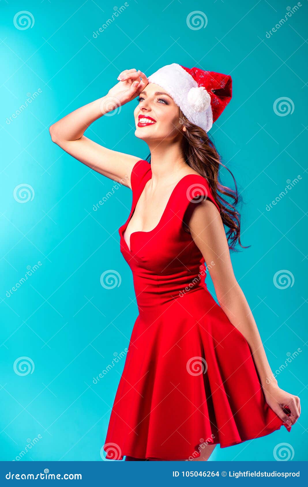 Santa Girl foto de archivo. Imagen de hembra, persona - 105046264