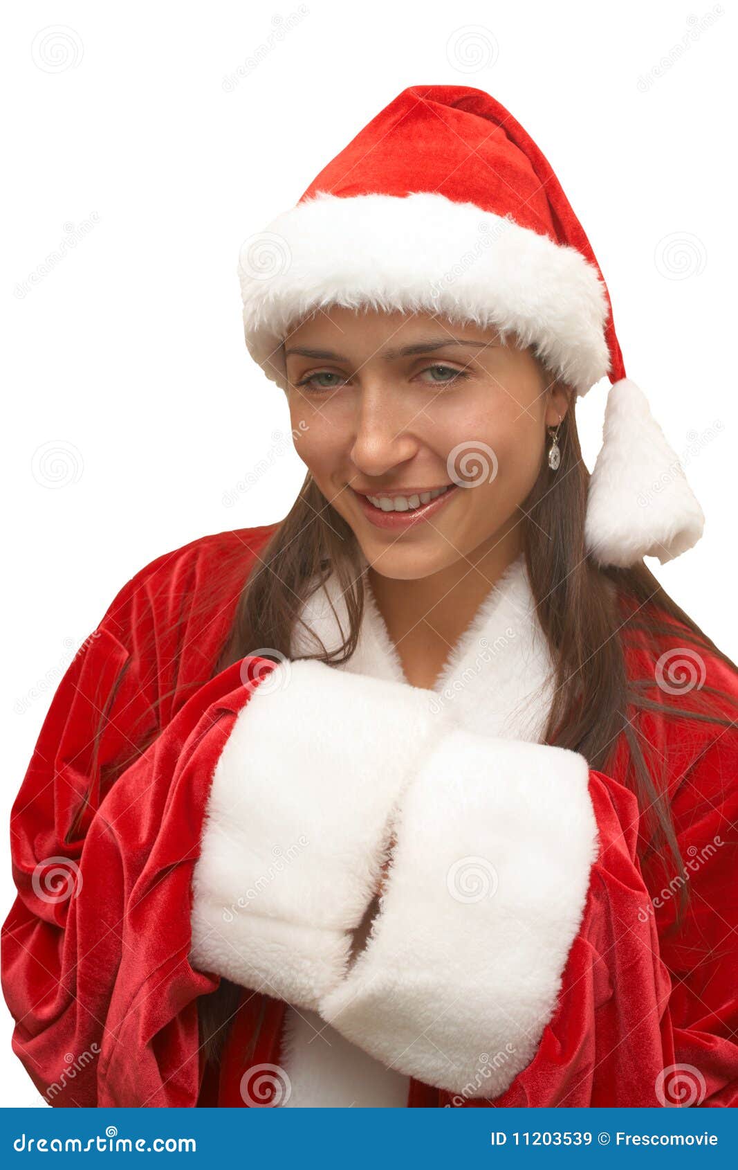 Santa girl stock image. Image of christmas, isolated - 11203539