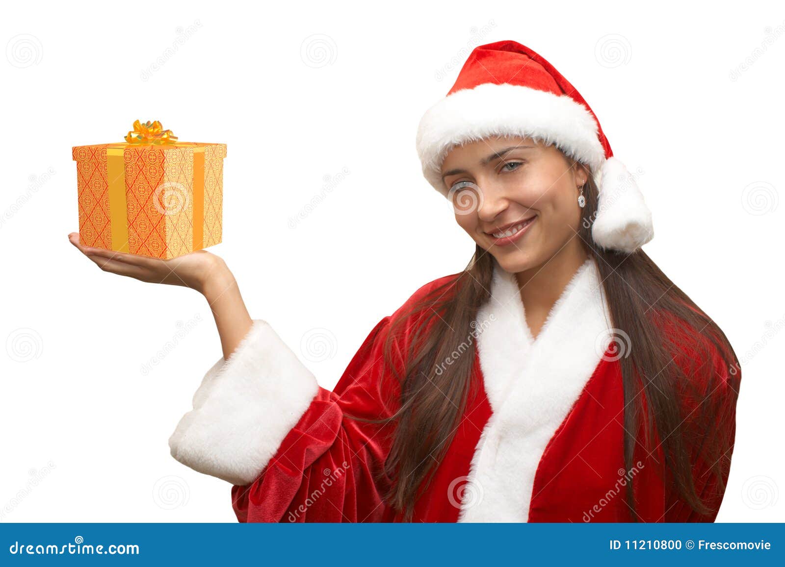Santa girl stock photo. Image of fashion, flakes, hairstyle - 11210800
