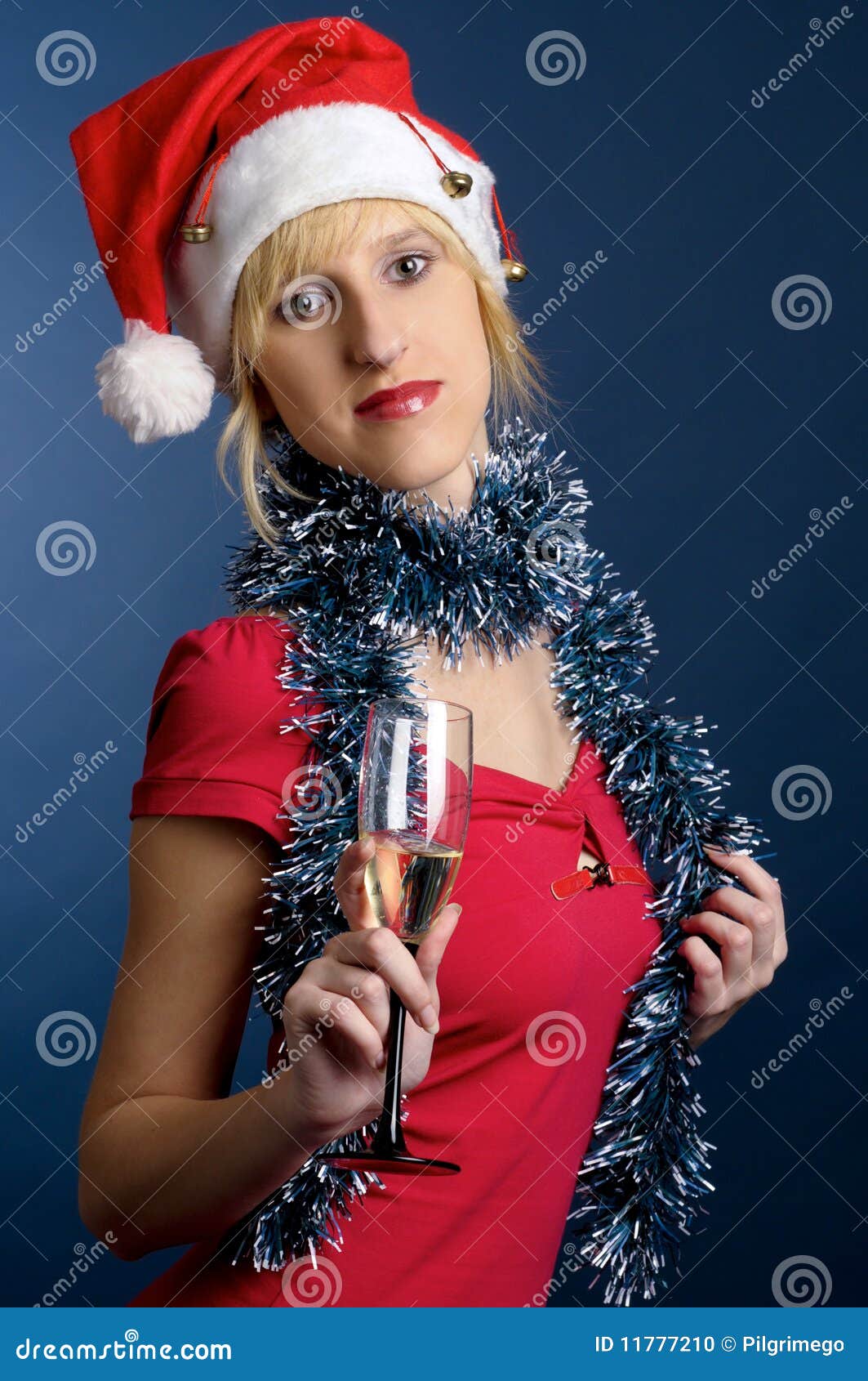 Santa girl stock photo. Image of celebration, night, leisure - 11777210