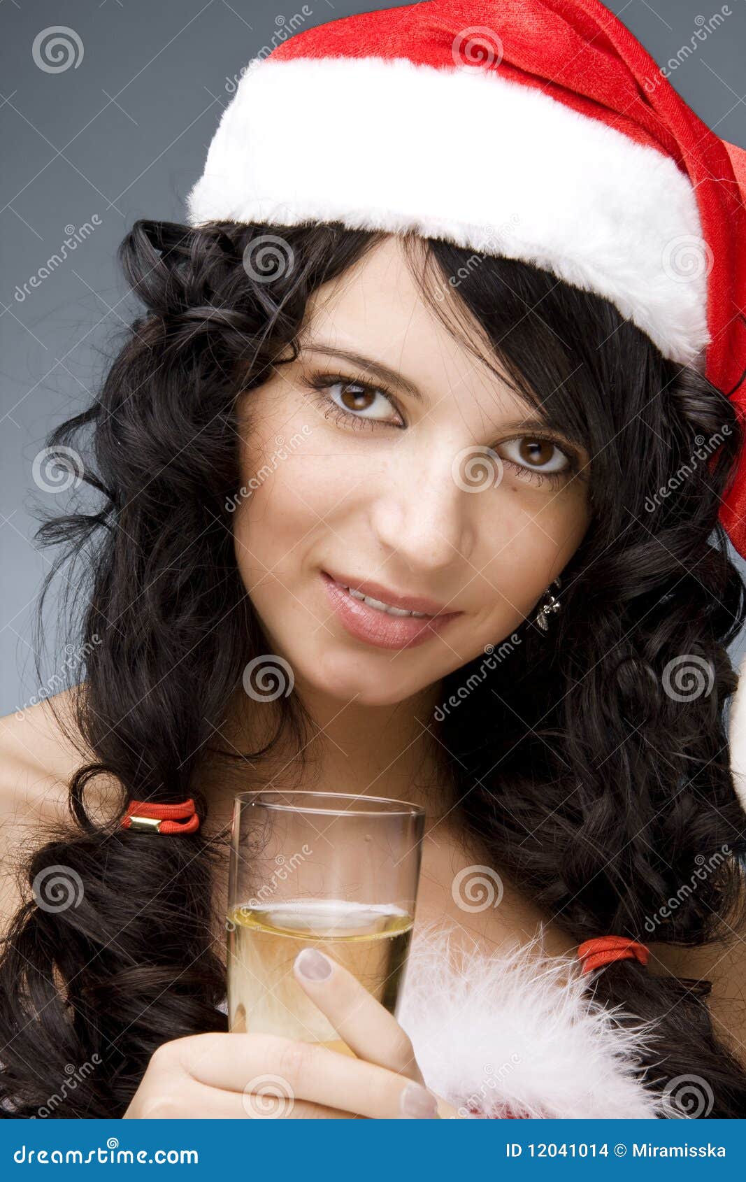 Santa girl stock photo. Image of head, holiday, beautiful - 12041014