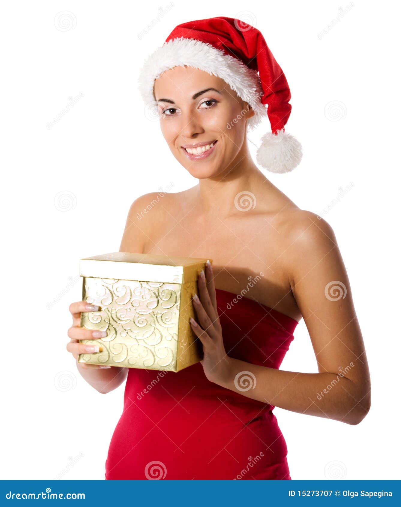Santa girl stock image. Image of claus, portrait, fashion - 15273707