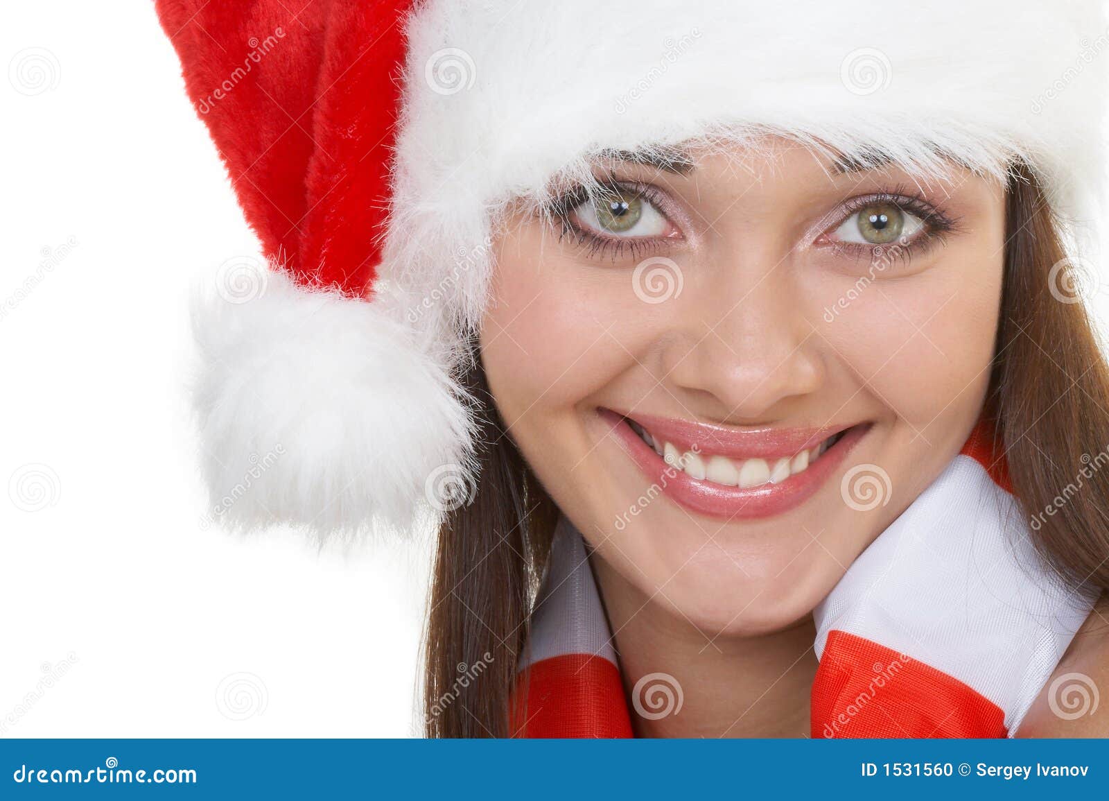 Santa girl stock photo. Image of female, christmas, year - 1531560