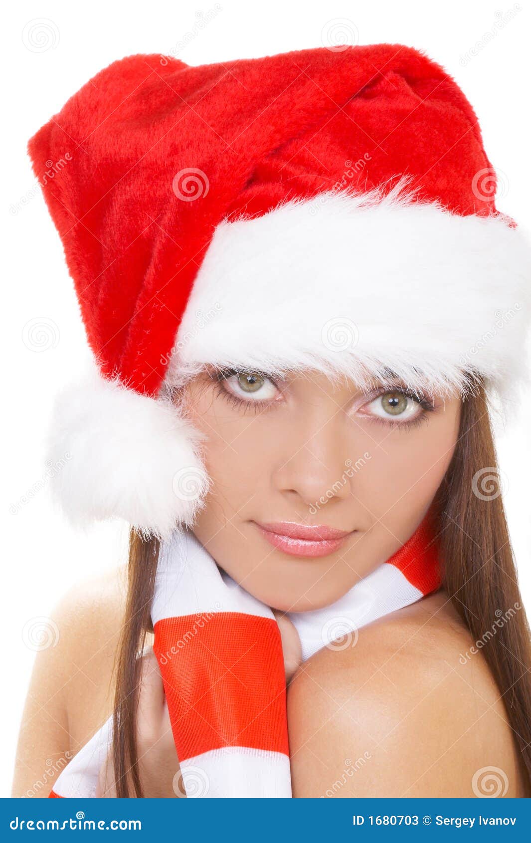 Santa girl stock image. Image of happy, holiday, face - 1680703