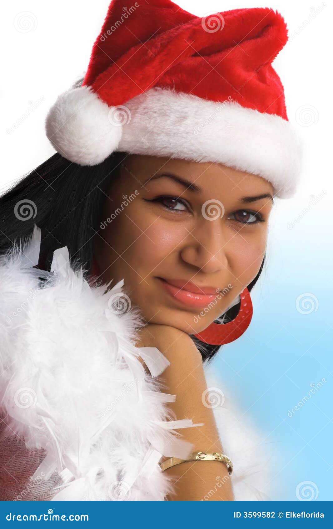 Santa girl stock photo. Image of beauty, xmas, happy, woman - 3599582