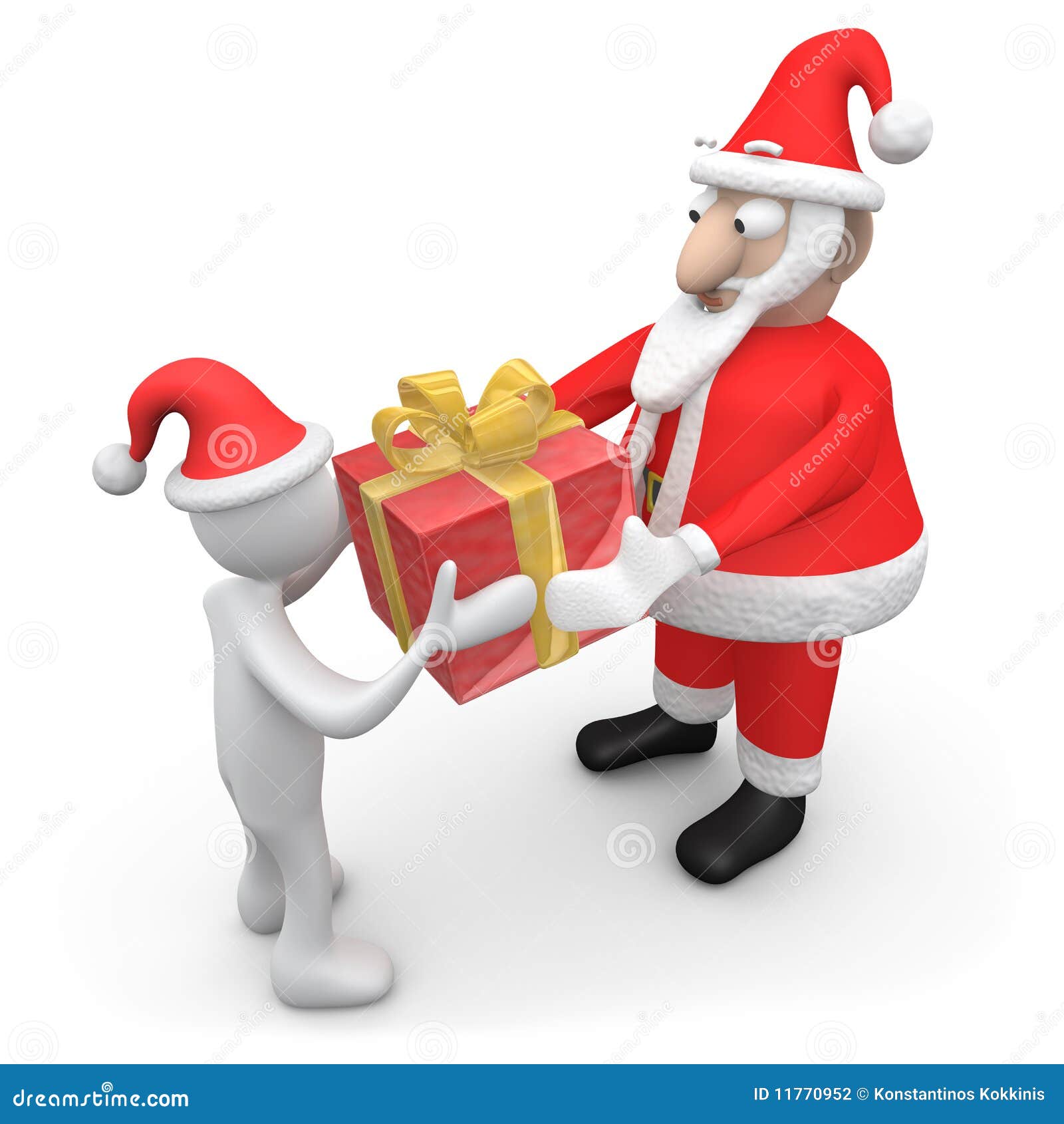 Santa Giving a Present stock illustration. Illustration of claus - 11770952