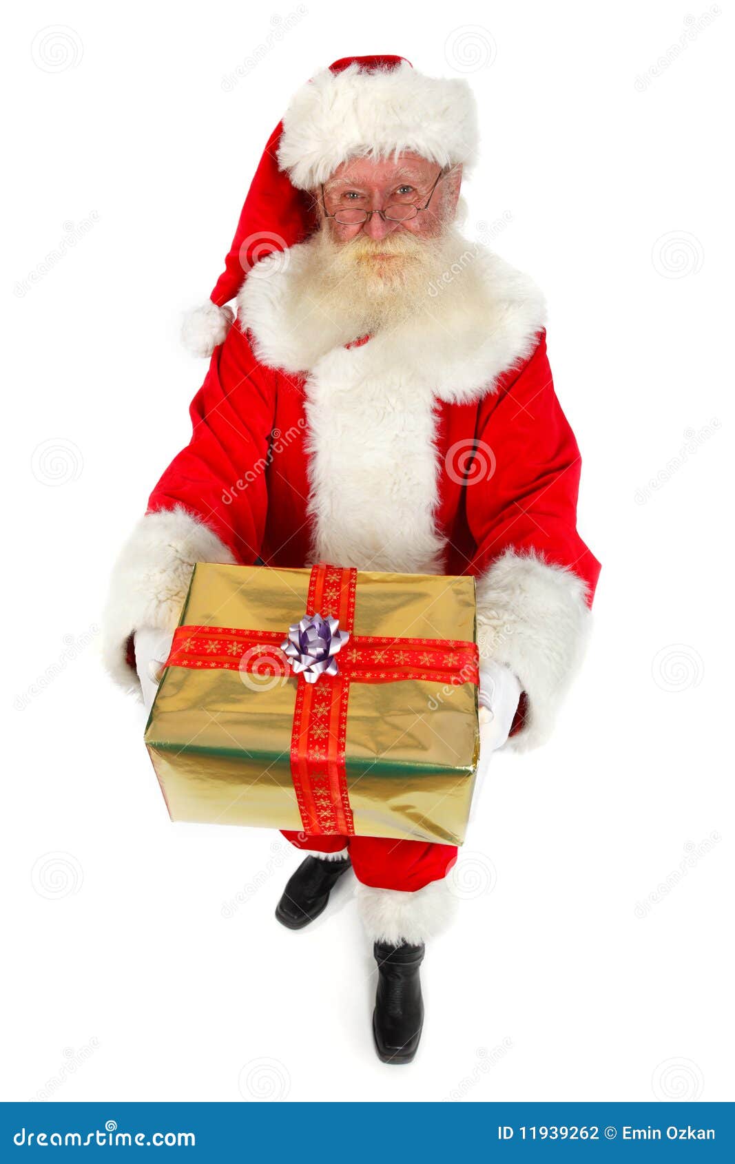 Santa giving presents stock photo. Image of peek, looking - 11939262
