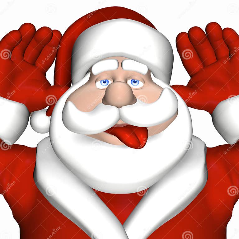 Santa Giving a Raspberry 2 stock illustration. Illustration of gesture ...