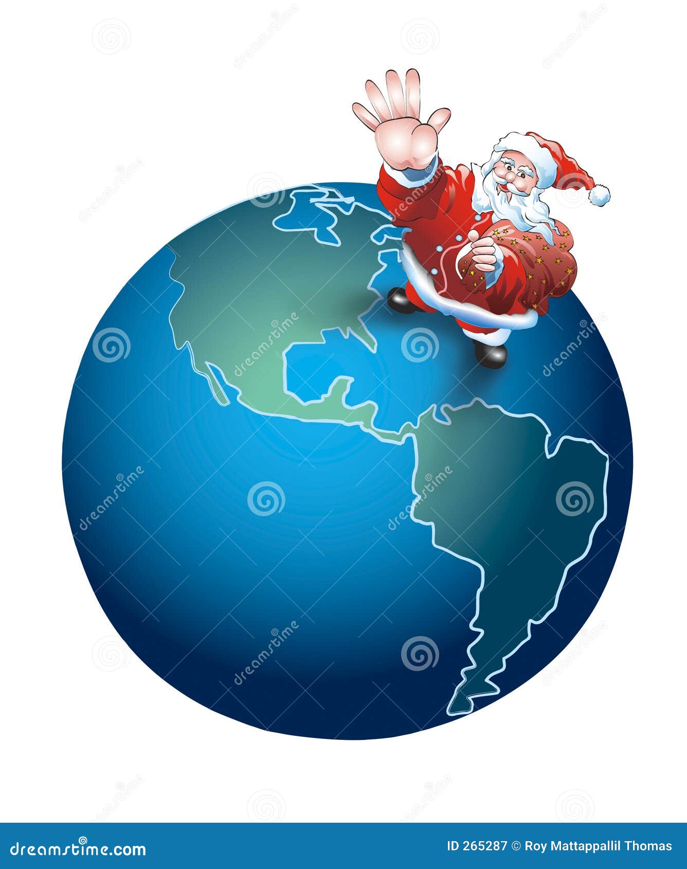 Santa Global 2 stock illustration. Illustration of season - 265287