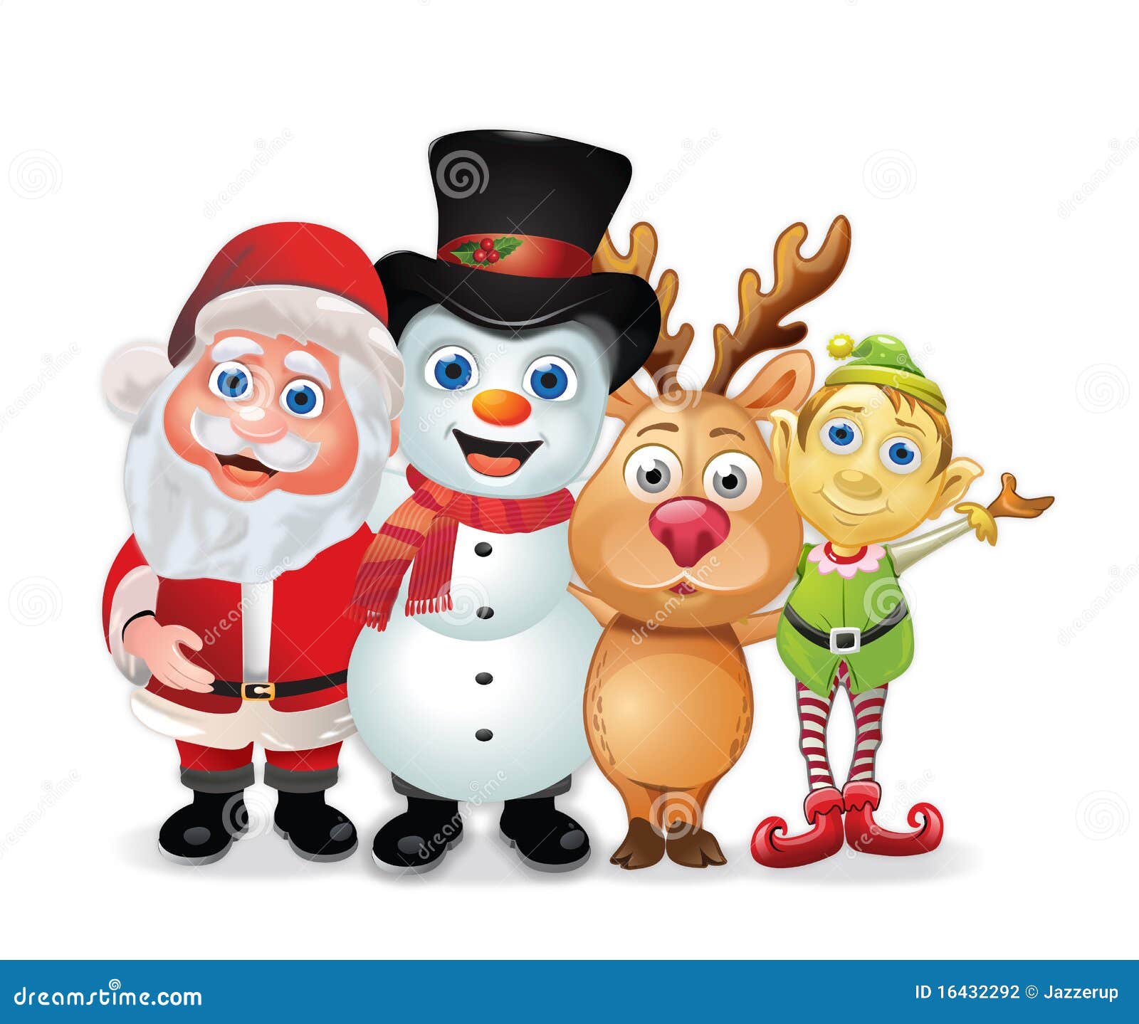 Santa Group Photo stock illustration. Illustration of isolated - 16432292