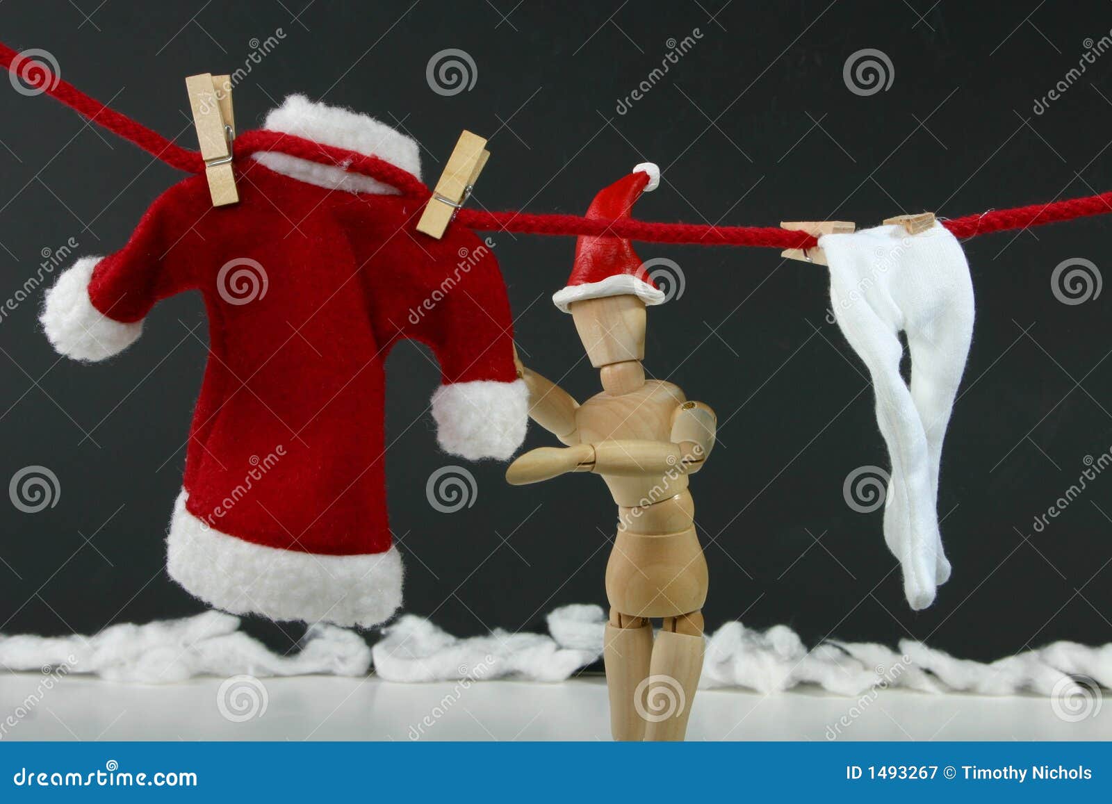 Santa Hanging Laundry stock image. Image of father, claus - 1493267