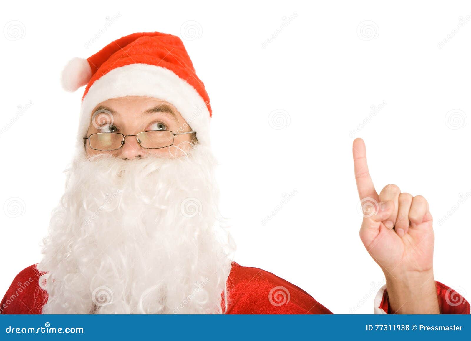 Santa has idea stock photo. Image of santa, thinking - 77311938
